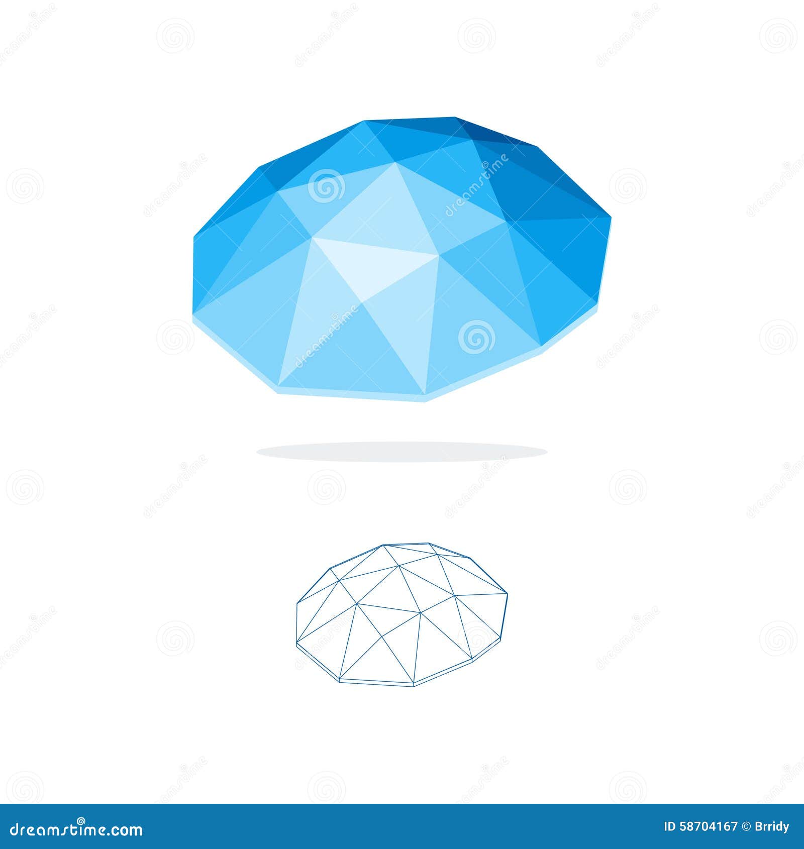Abstract Blue Polygonal Logo Stock Vector - Illustration of light ...