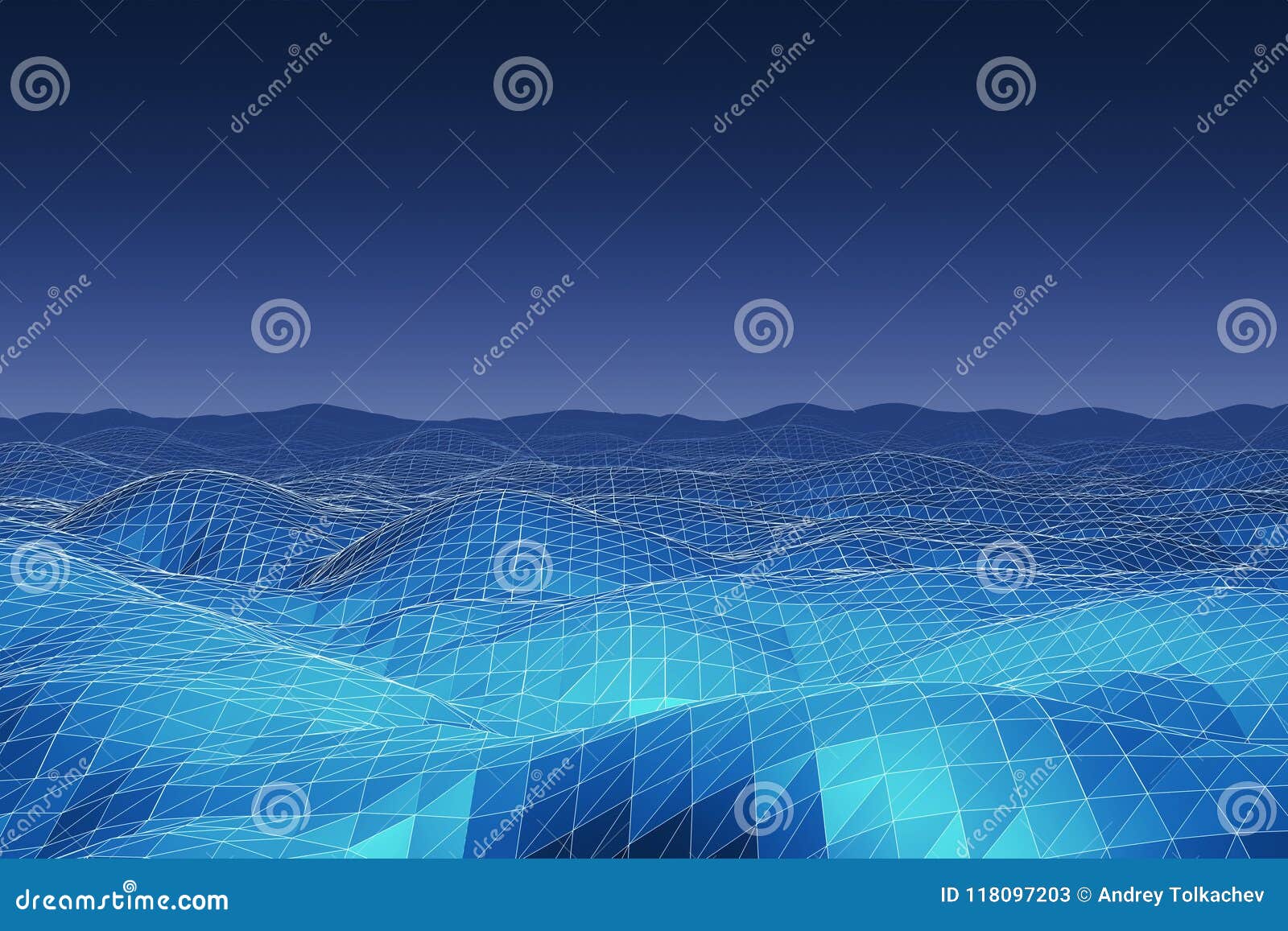 Polygonal Terrain Background Stock Illustration - Illustration of ...
