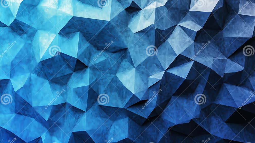 Abstract Blue Polygonal Textured Background with Sharp Angles and ...