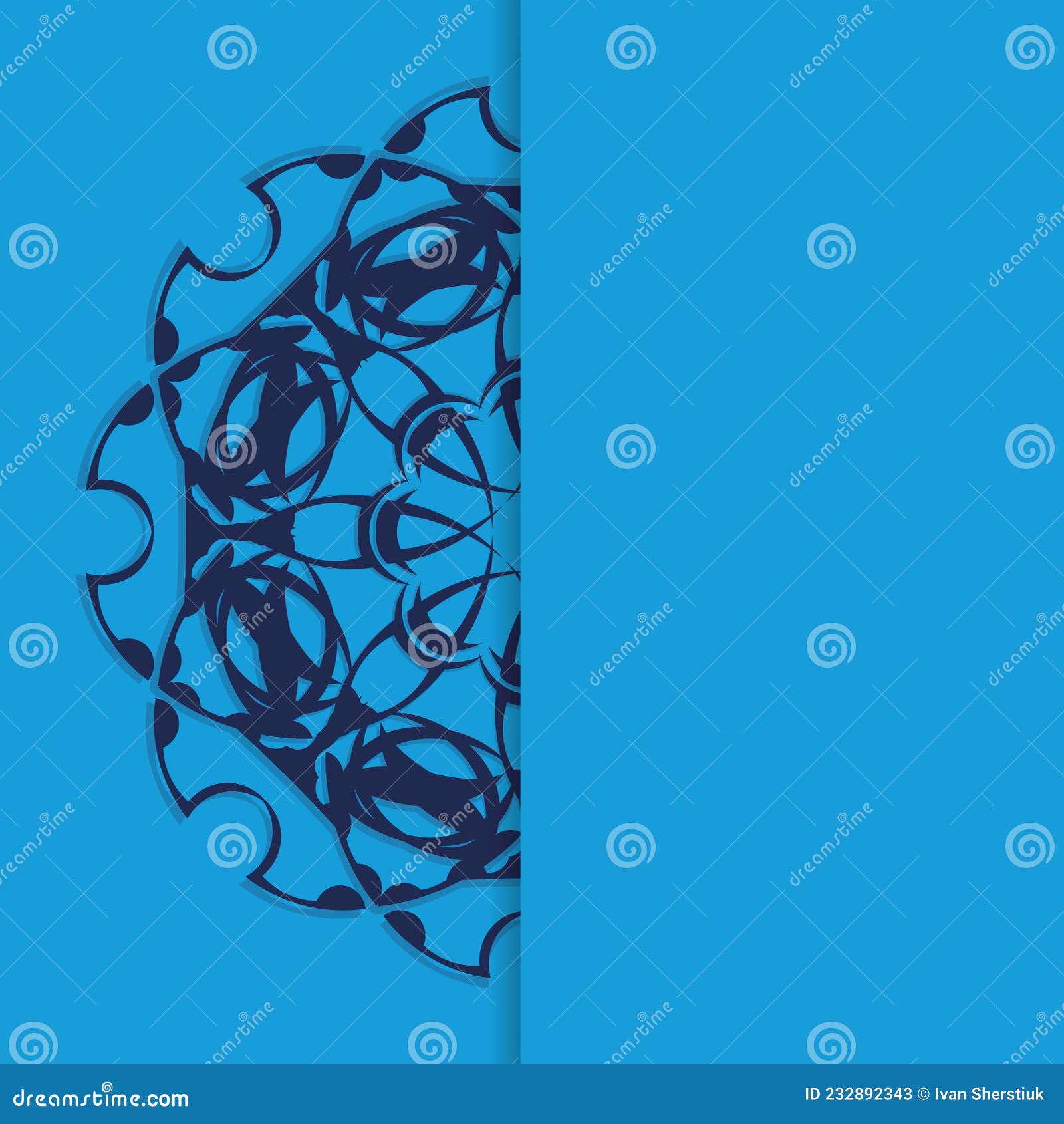 Abstract Blue Postcard Prepared for Typography. Stock Vector ...
