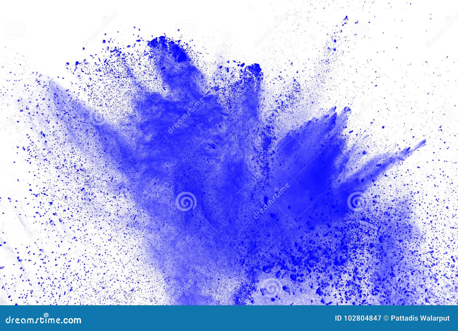 Abstract Blue Powder Explosion Stock Image - Image of color, design ...