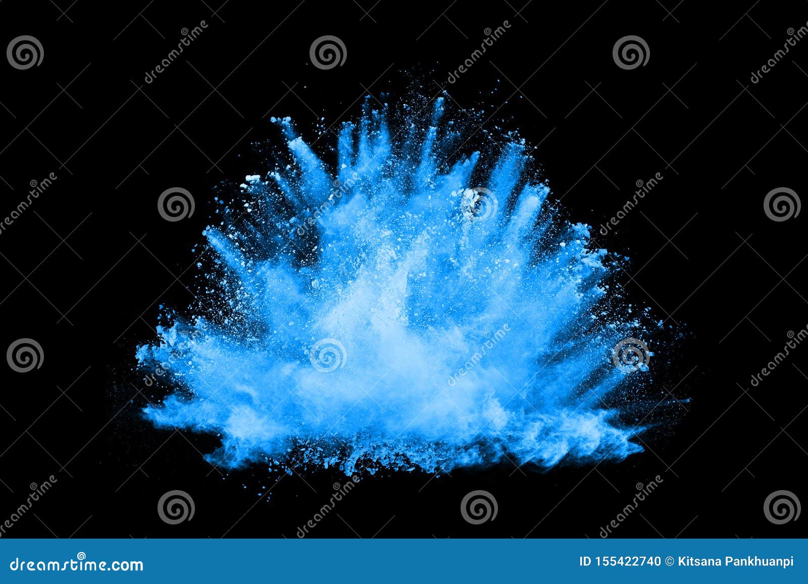 Abstract Blue Powder Splatted Background. Stock Photo - Image of ...