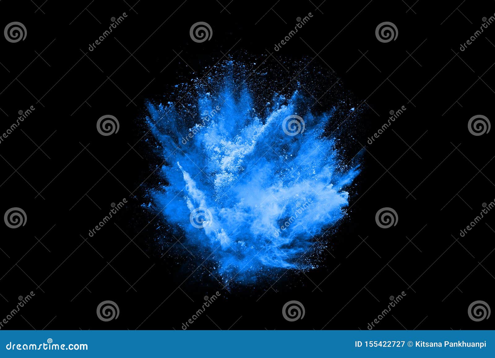 Abstract Blue Powder Splatted Background. Stock Image - Image of burst ...