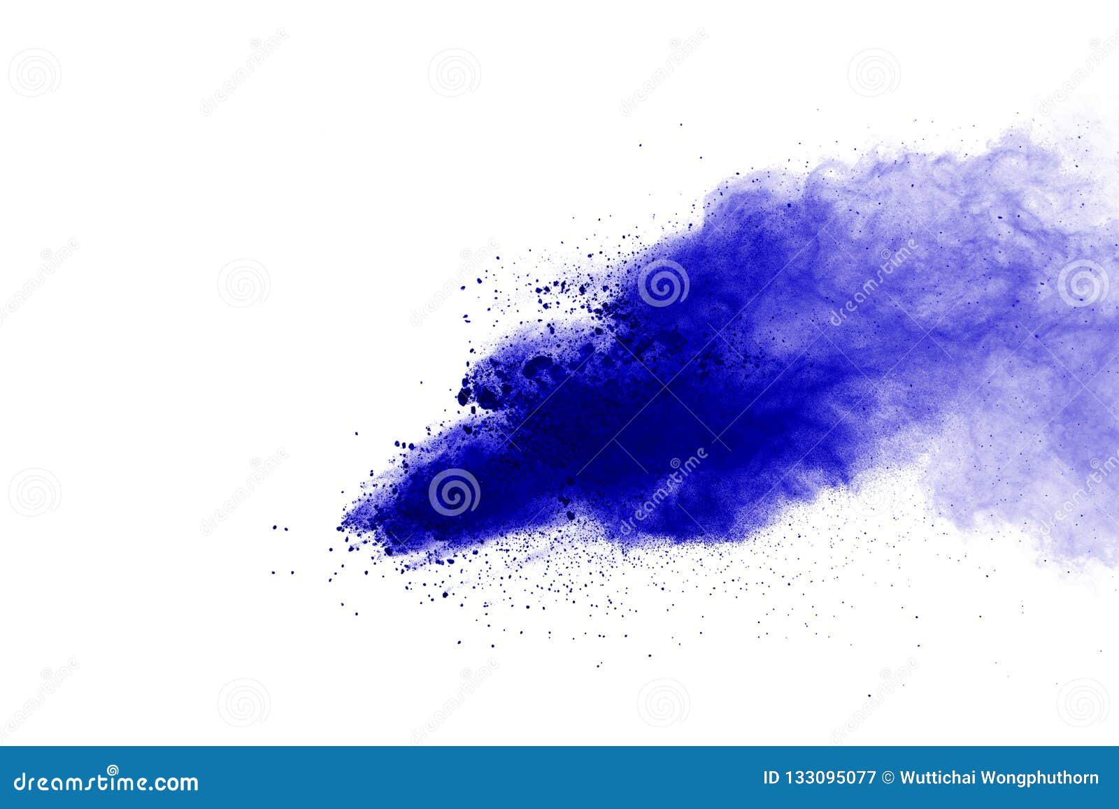 Abstract Blue Powder Splatted Background,Freeze Motion of Color Powder ...