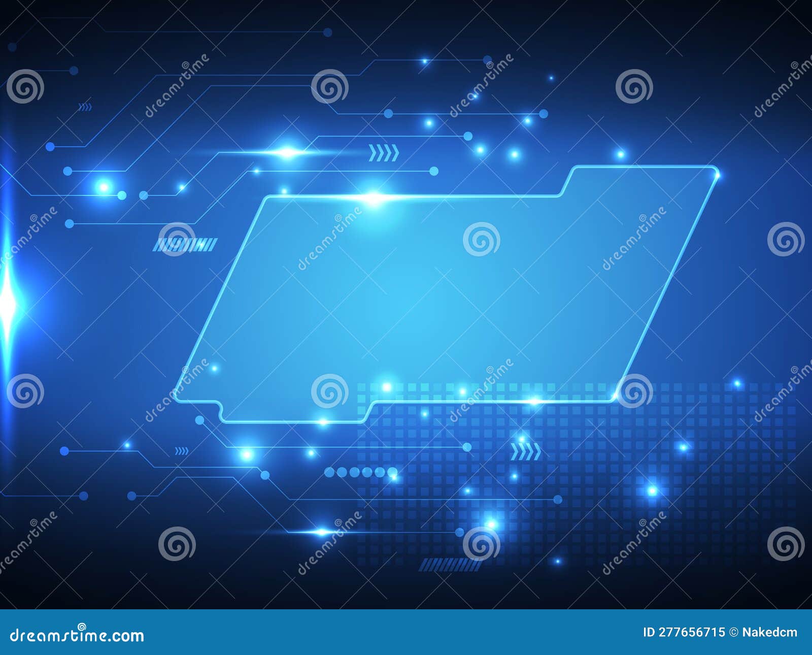 Abstract Blue Power Cyber Digital Technology Futuristic Background ...