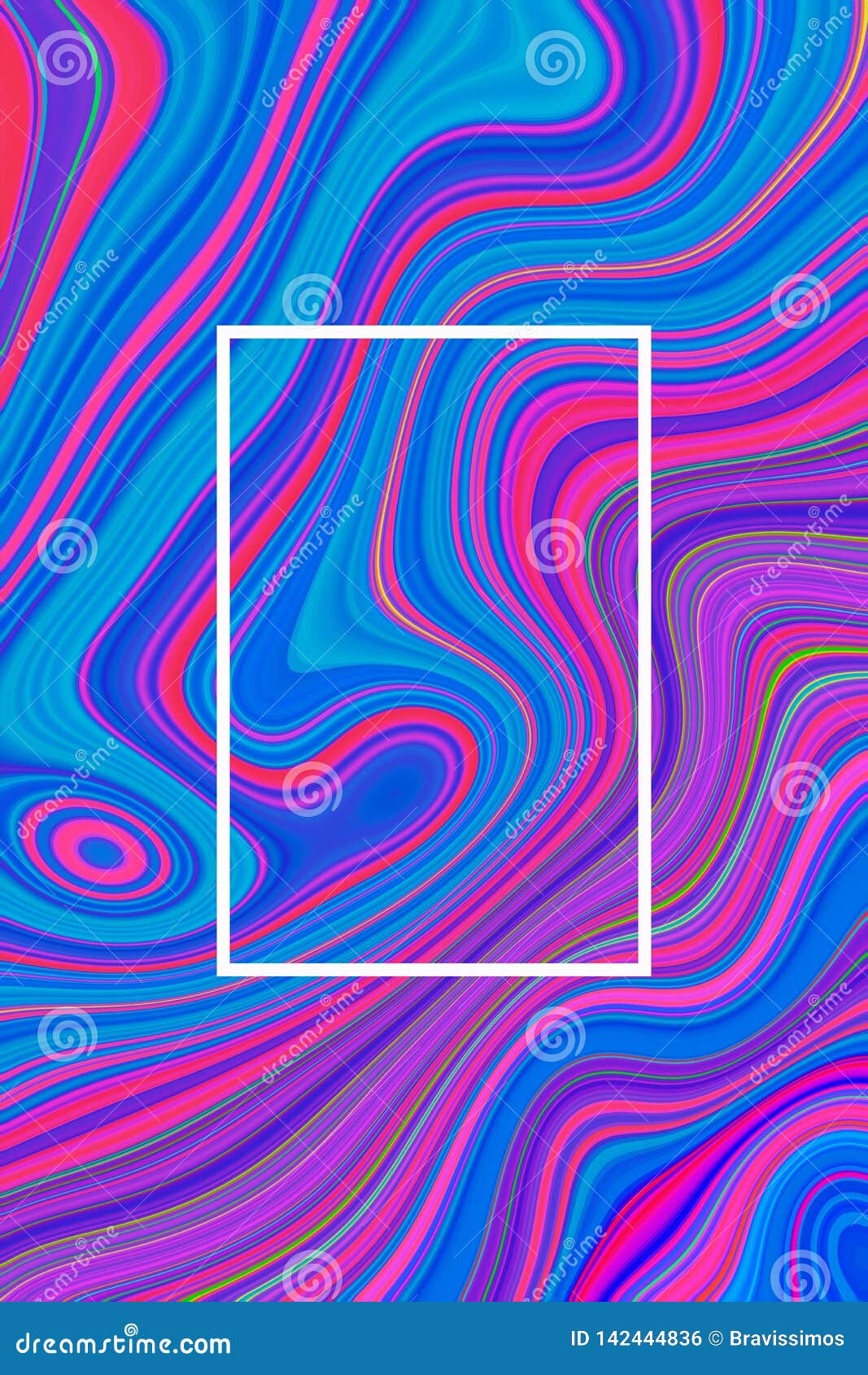 Abstract Blue Psychedelic Poster Background and Hypnotic Design, Gradient Stock Illustration ...