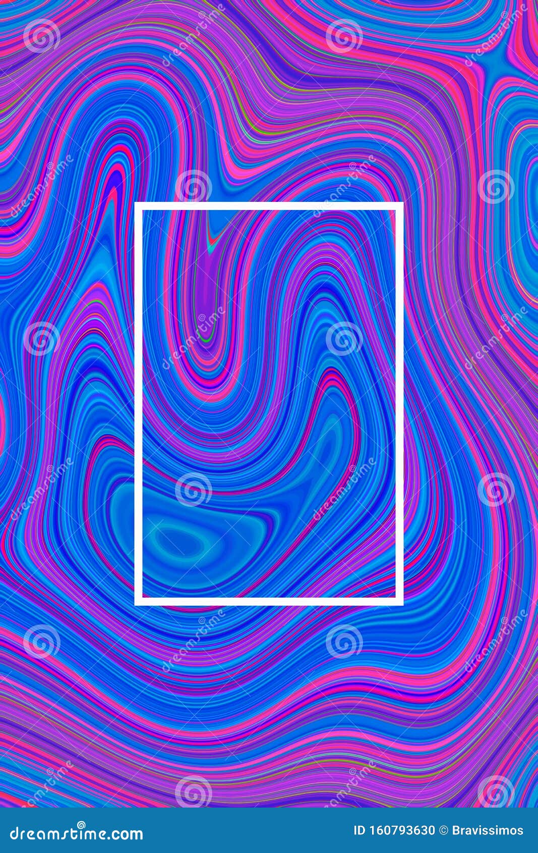 Abstract Blue Psychedelic Poster Background and Hypnotic Design, Liquid ...