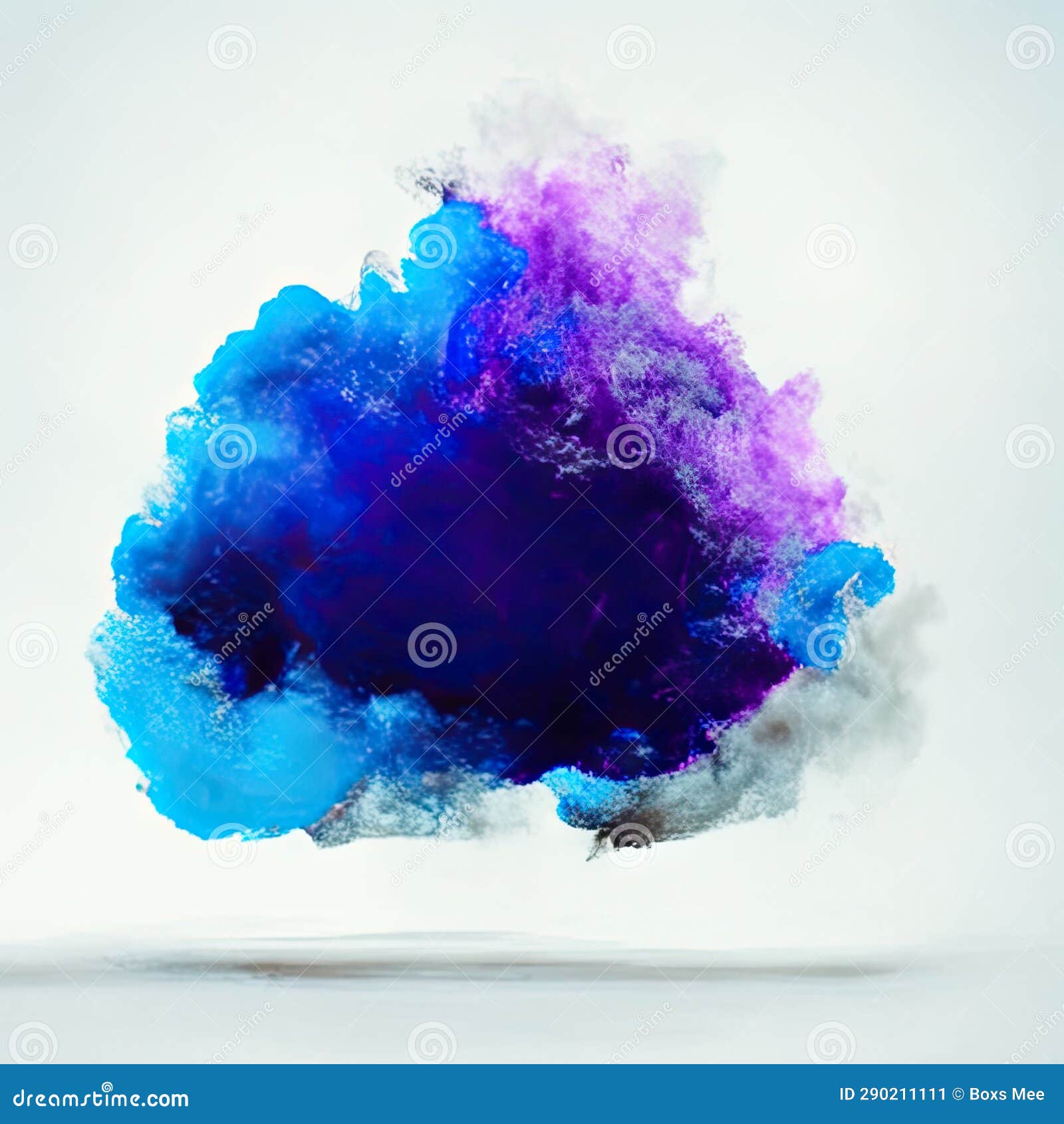 Abstract Blue and Purple Cloud on White Background. 3D Rendering ...