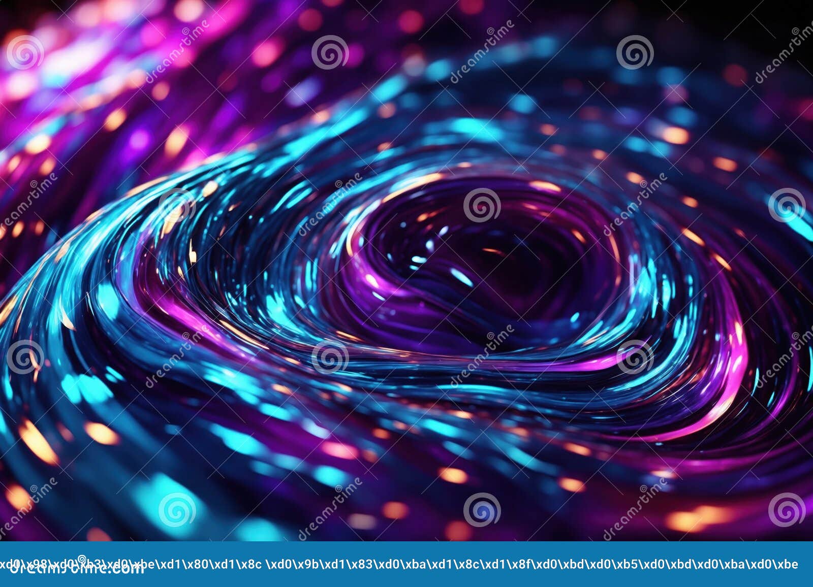 Abstract Blue Purple Colorful Spectrum Translucent Glowing Vortex Shape ...