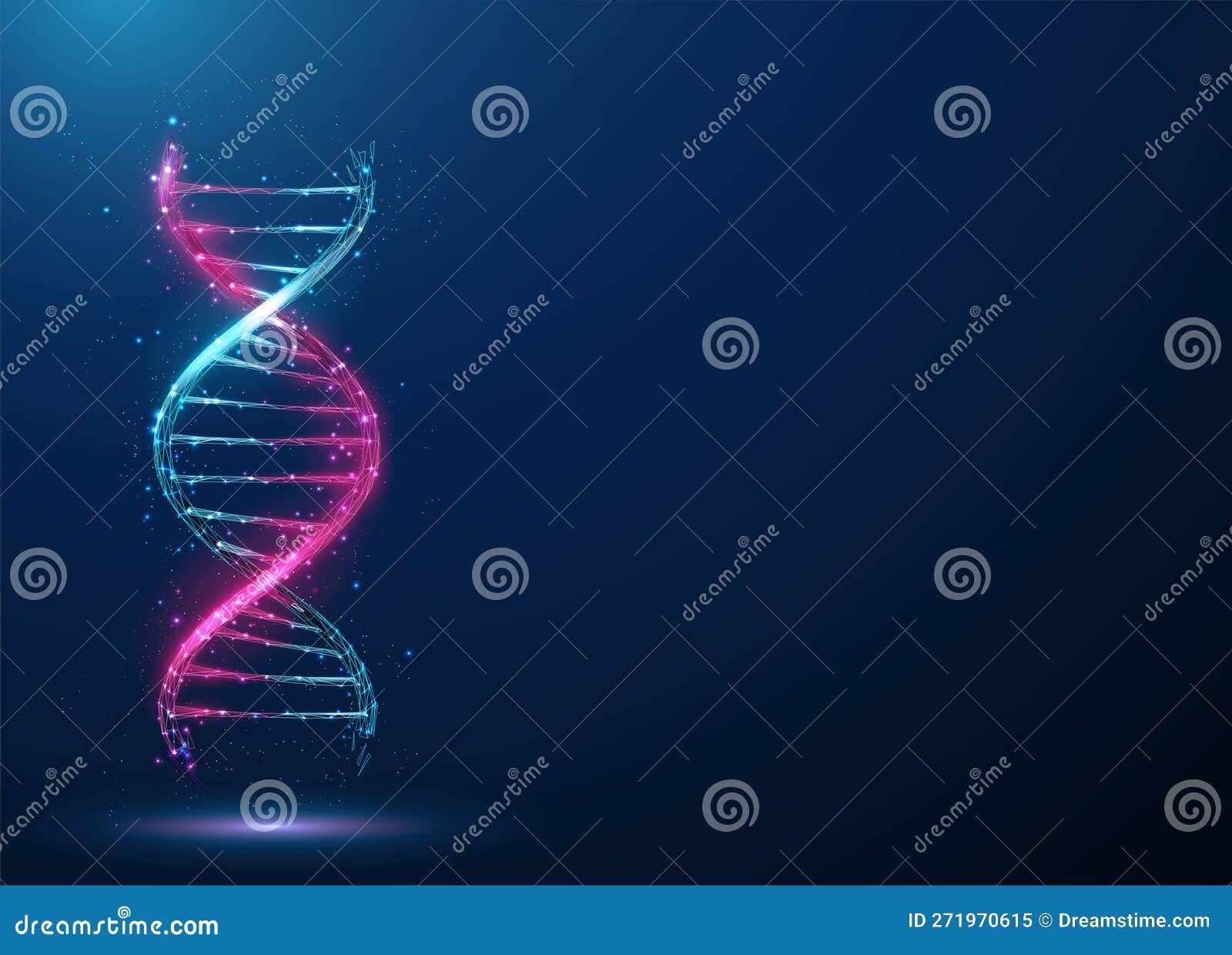 Abstract Blue and Purple 3d DNA Molecule Helix Stock Vector ...