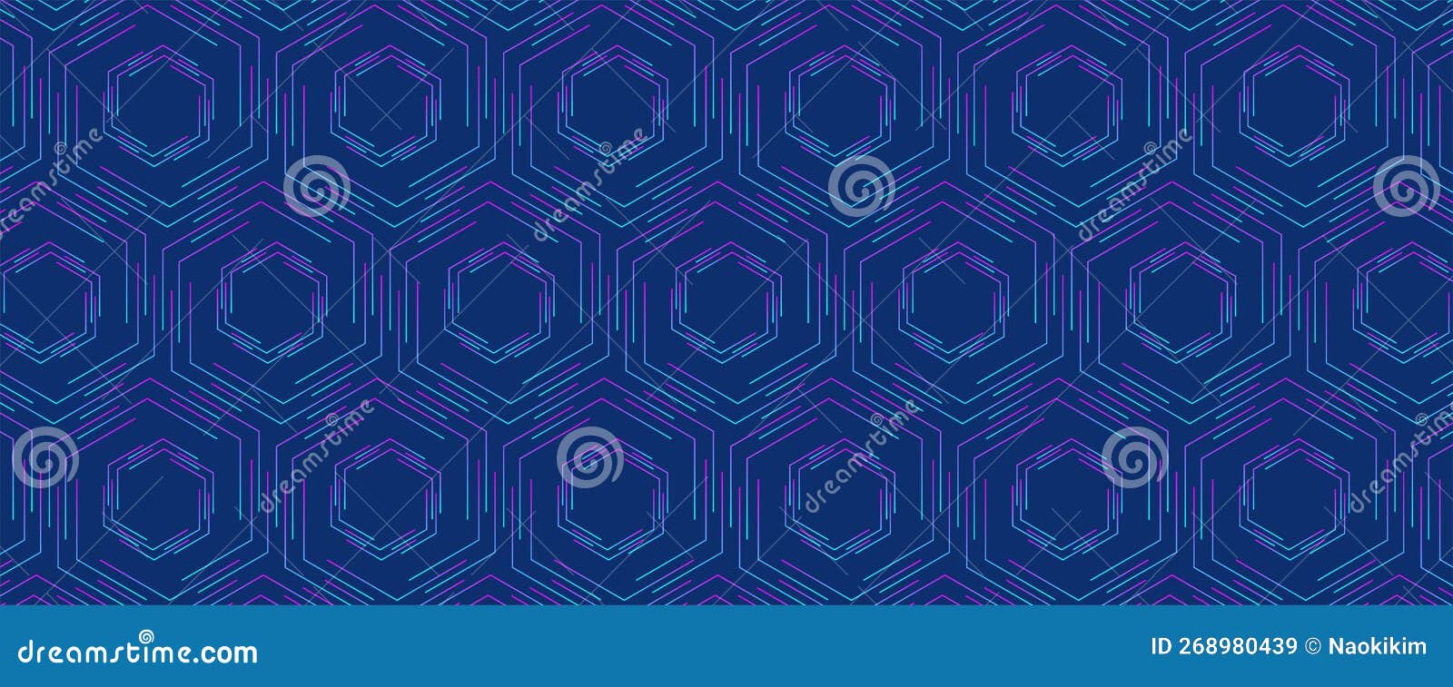 Abstract Blue Purple Hexagon, Geometric Background, Polygon Pattern ...