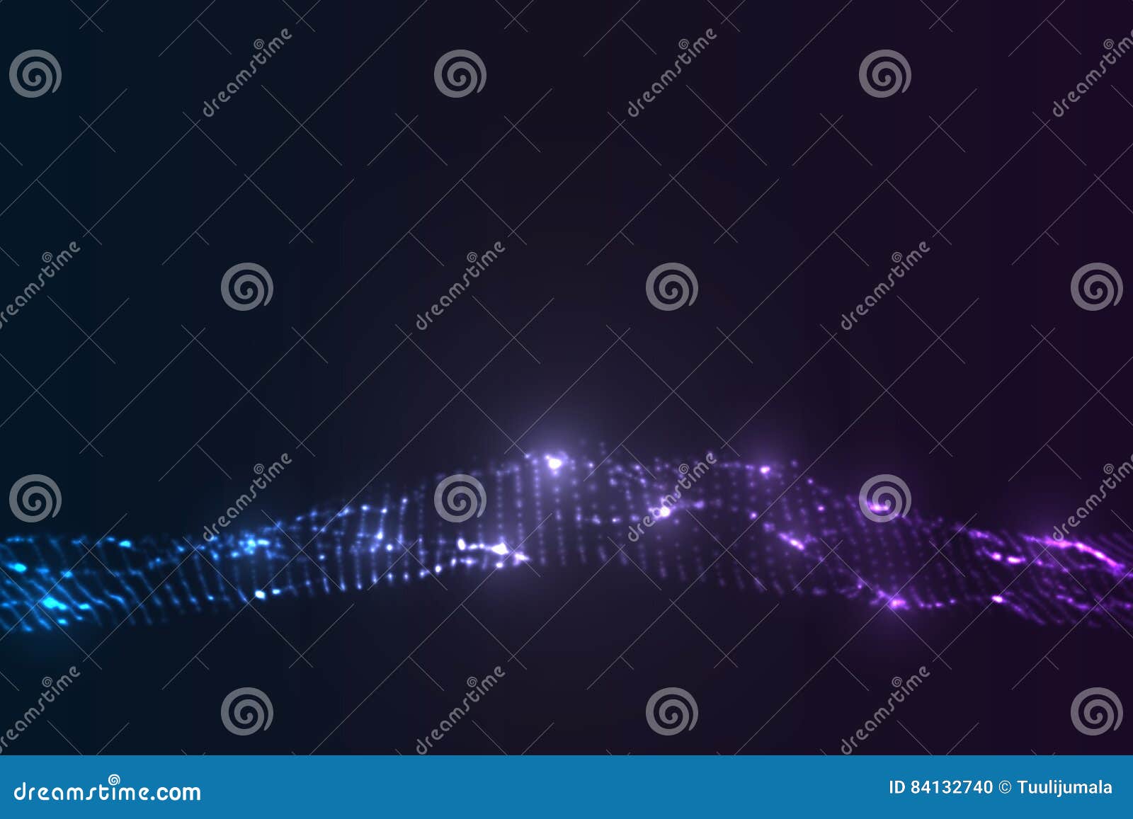 Abstract Blue and Purple Horizontal Particles Flow Stock Vector ...