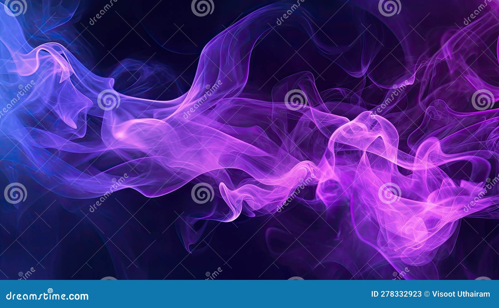 Abstract Blue And Purple Neon Lines In The Smoke,Fluorescence ...