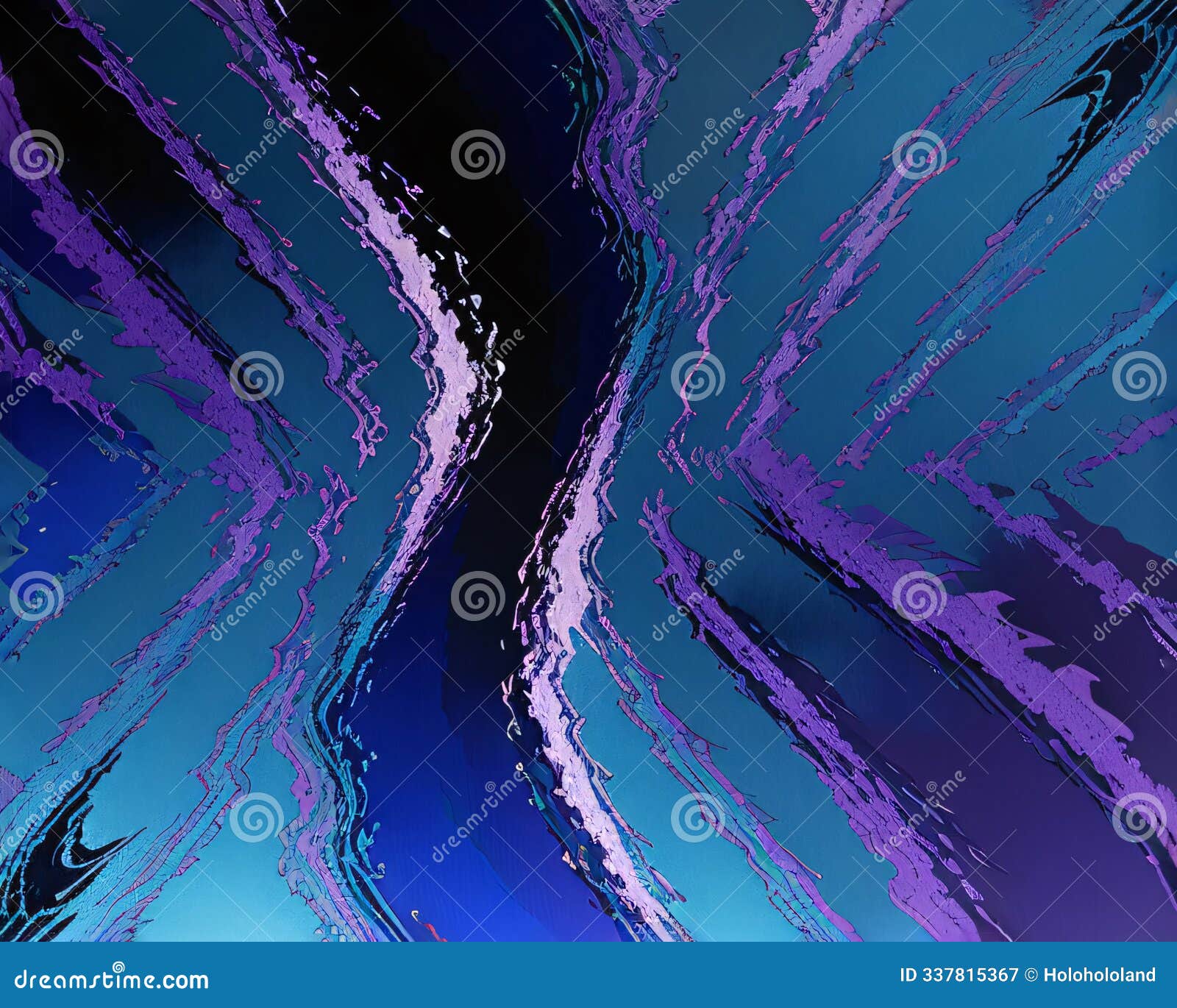 Abstract Blue and Purple Rugged Shapes. Dark Blue Background with White ...