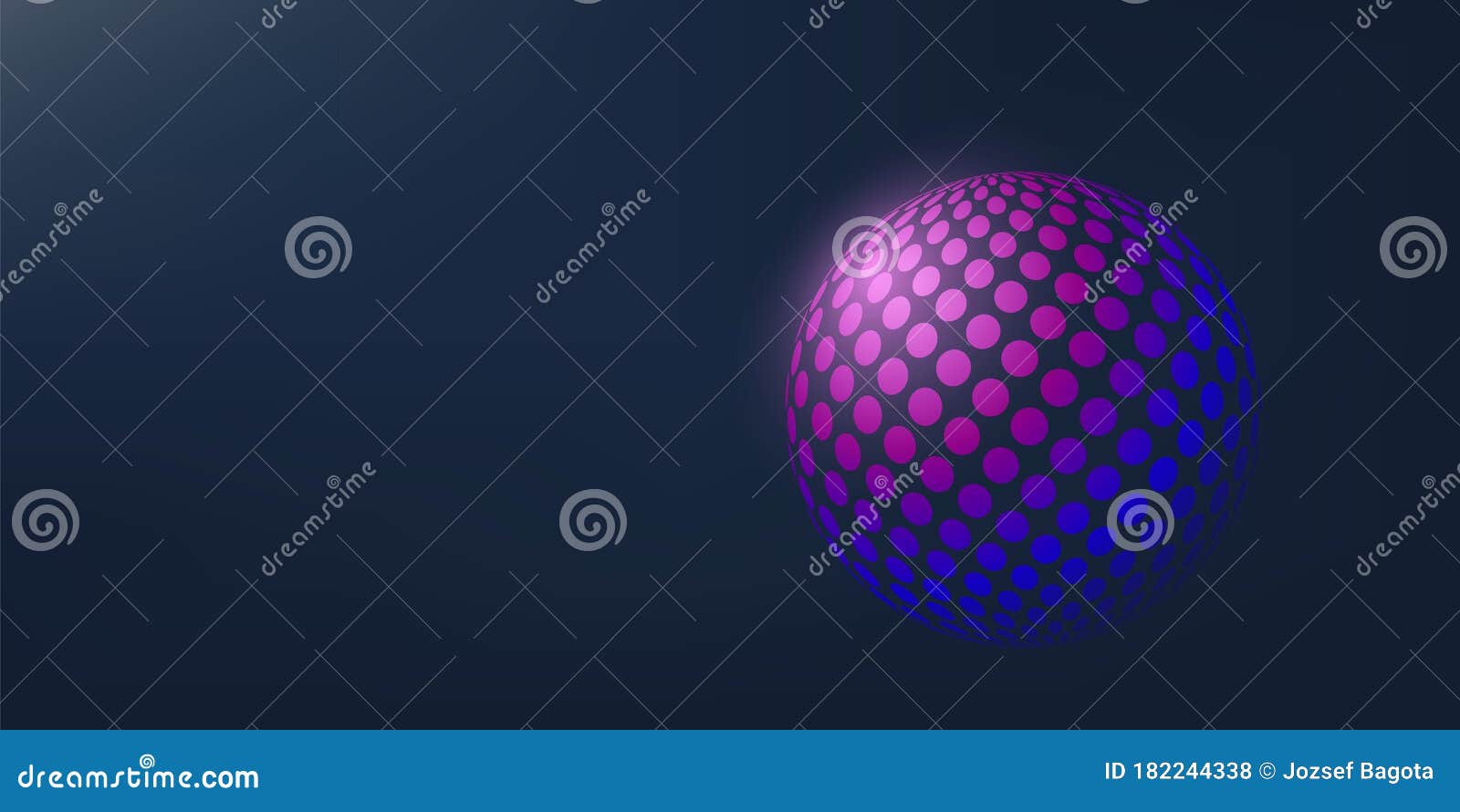 Abstract Blue and Purple Spotted Globe Design Vector Layout Stock ...