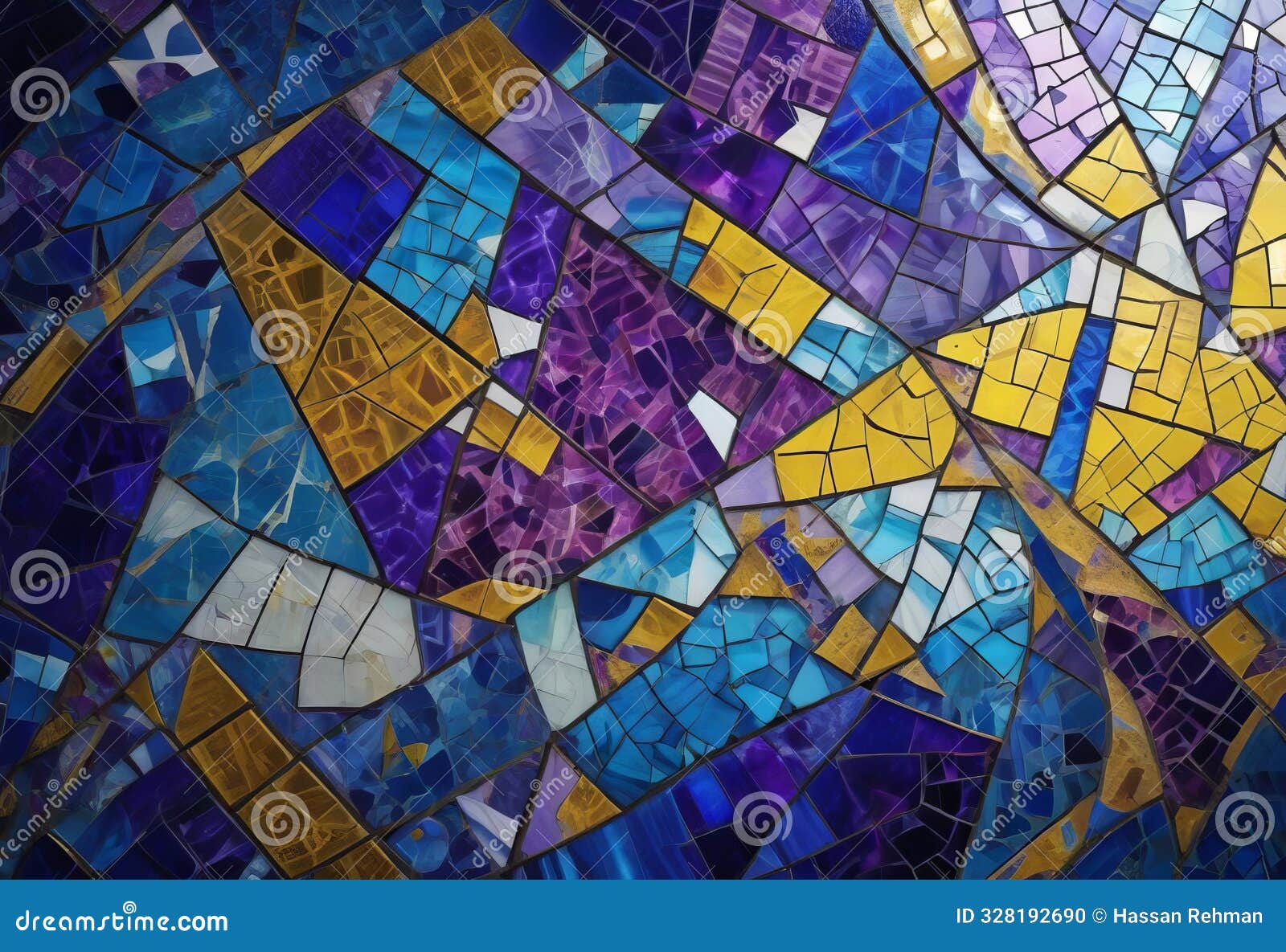 Abstract Blue and Purple Stained Glass Texture Stock Illustration ...
