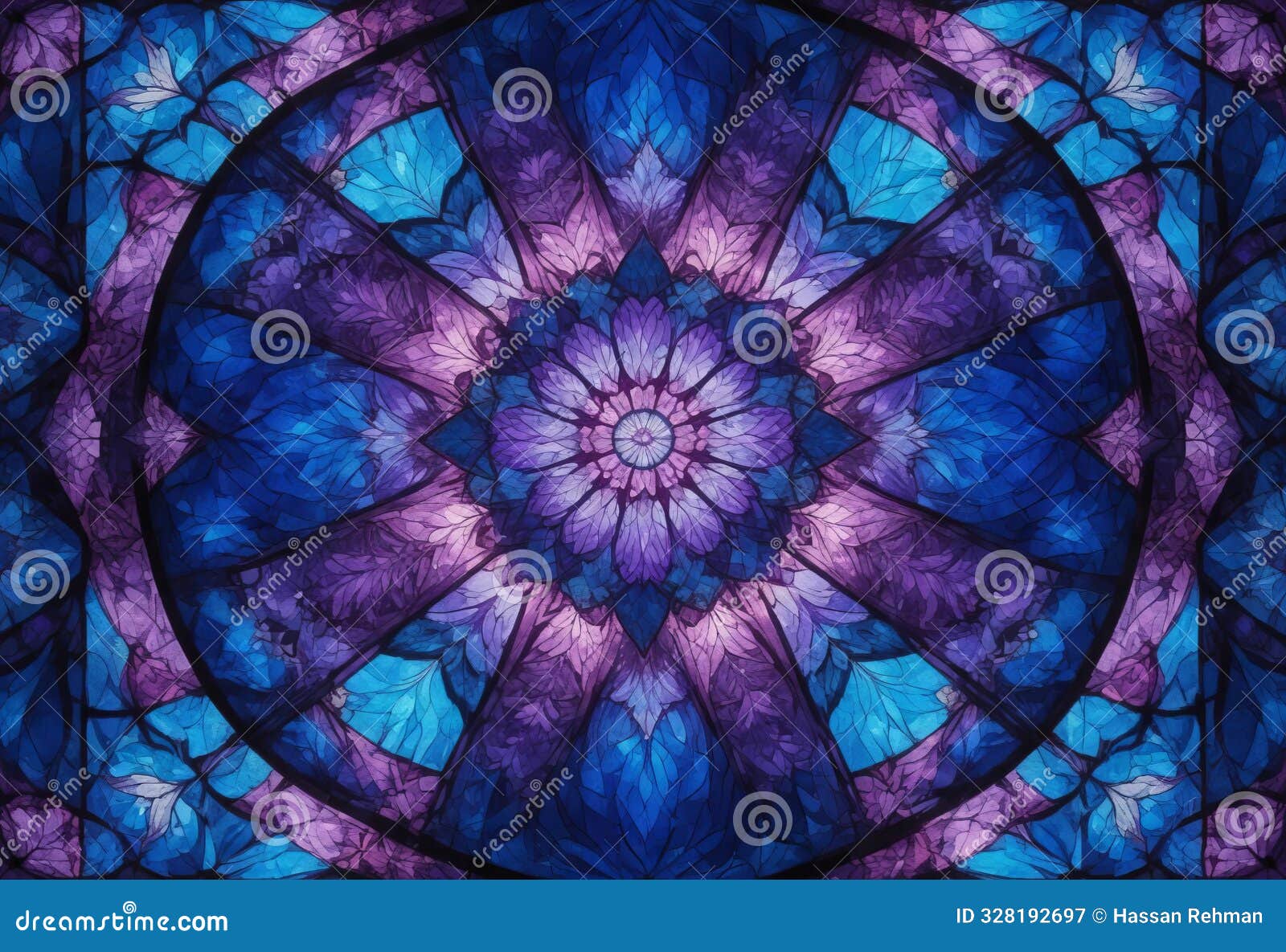 Abstract Blue and Purple Stained Glass Texture Stock Illustration ...