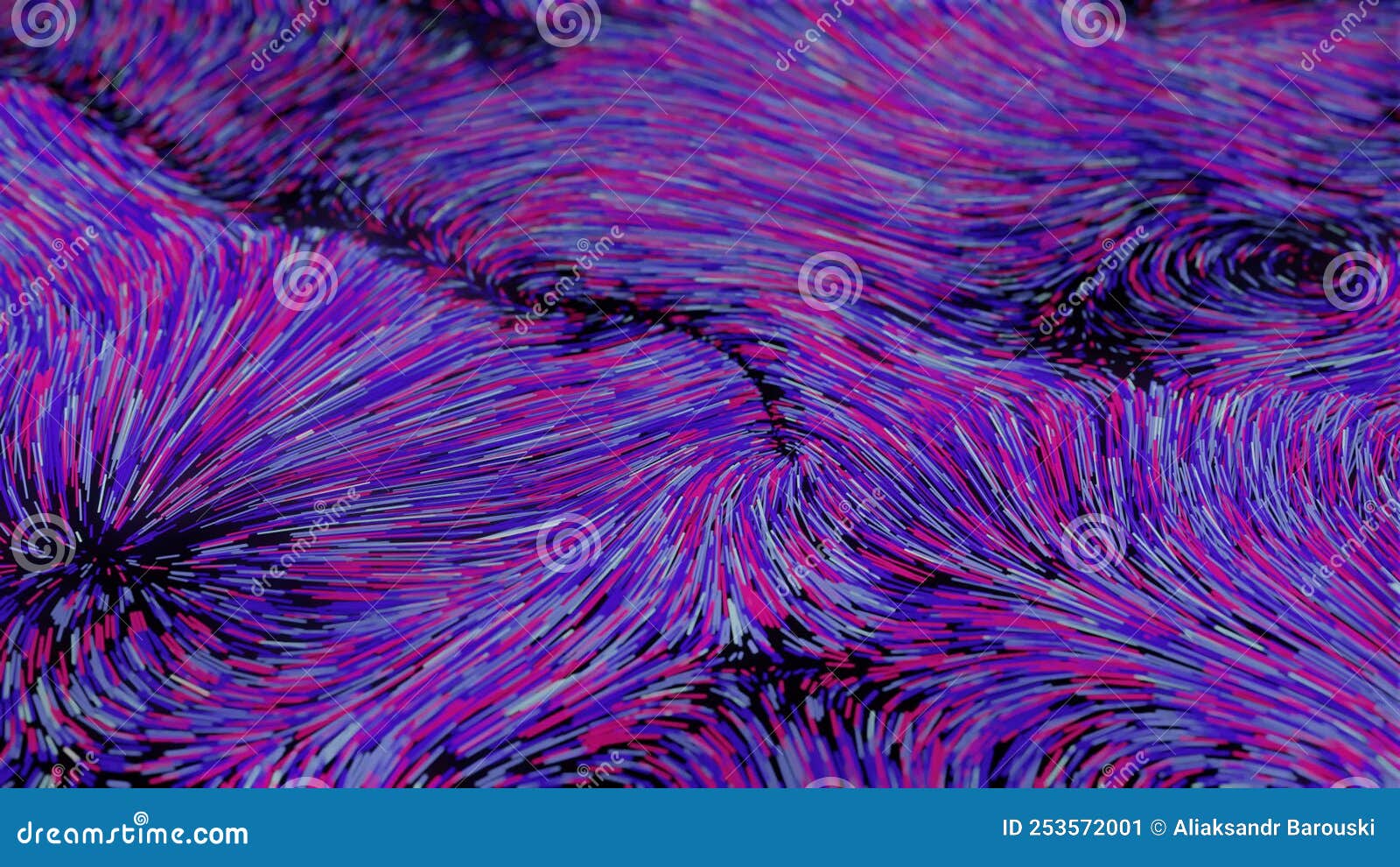Abstract Blue Purple Waving Background. Seamless VJ Loop. 3d Render ...