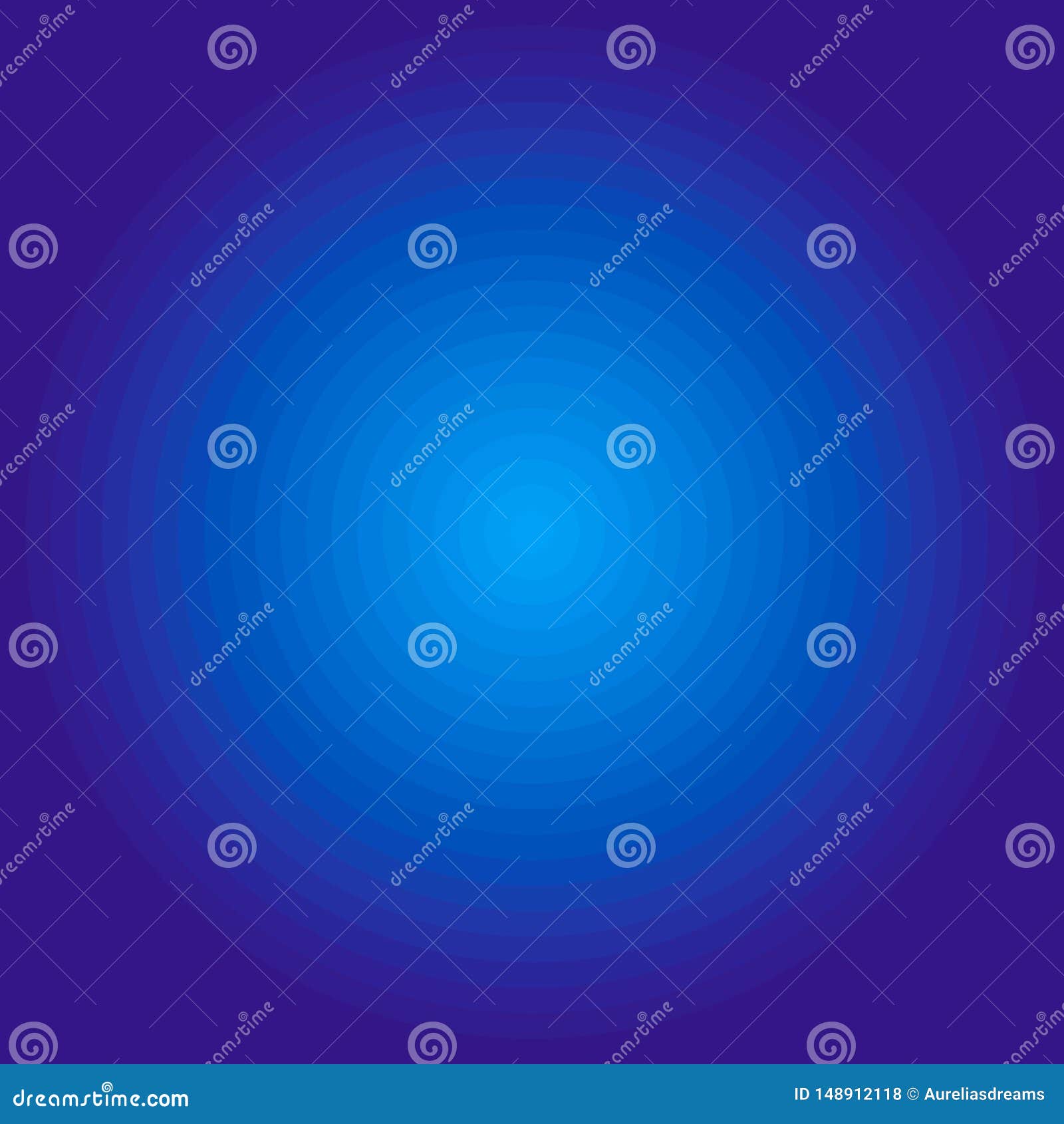Abstract Blue Radial Gradient Background. Texture with Circular Lines ...