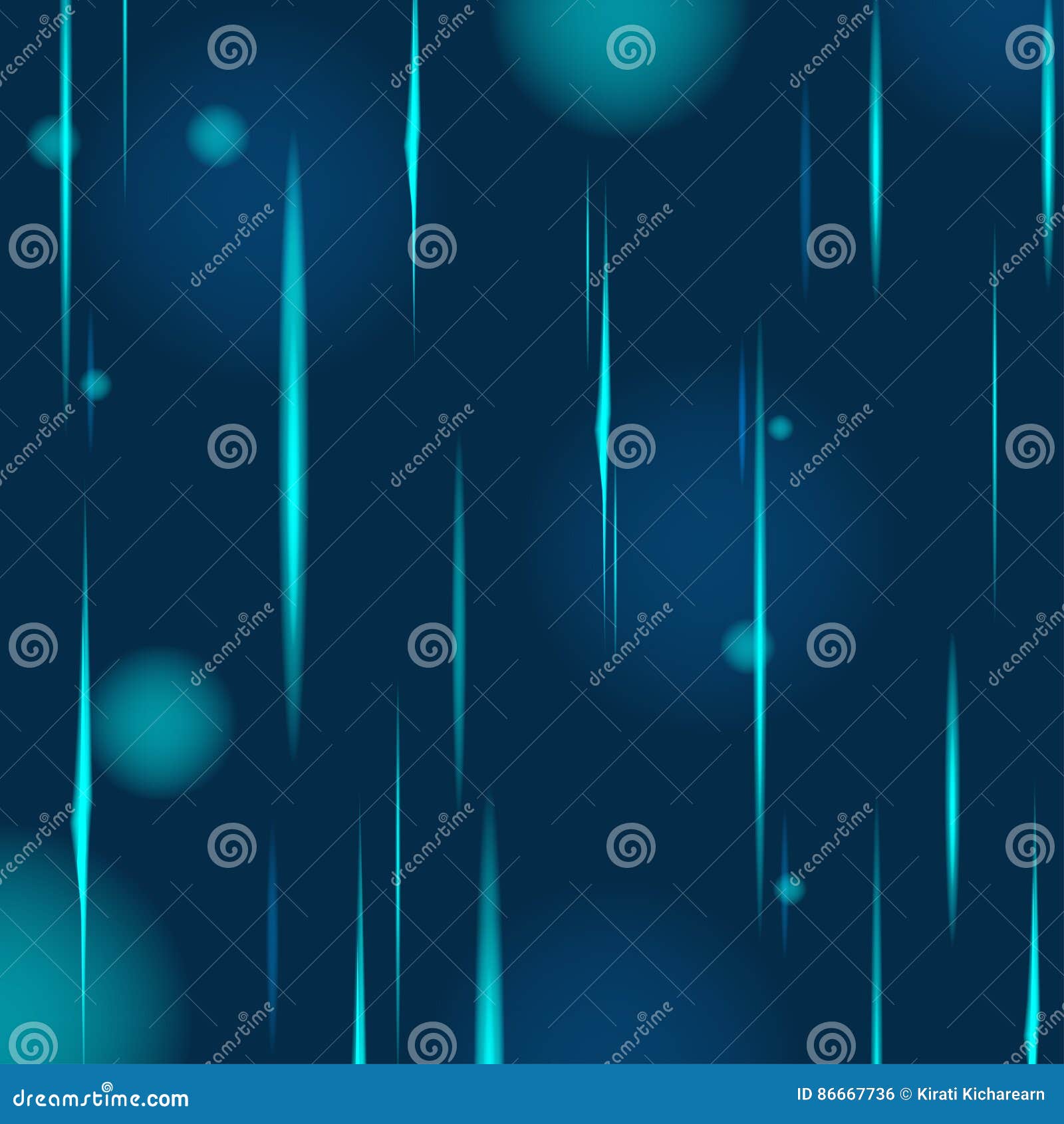 Abstract Blue Rain Glow Background Vector Stock Illustration ...