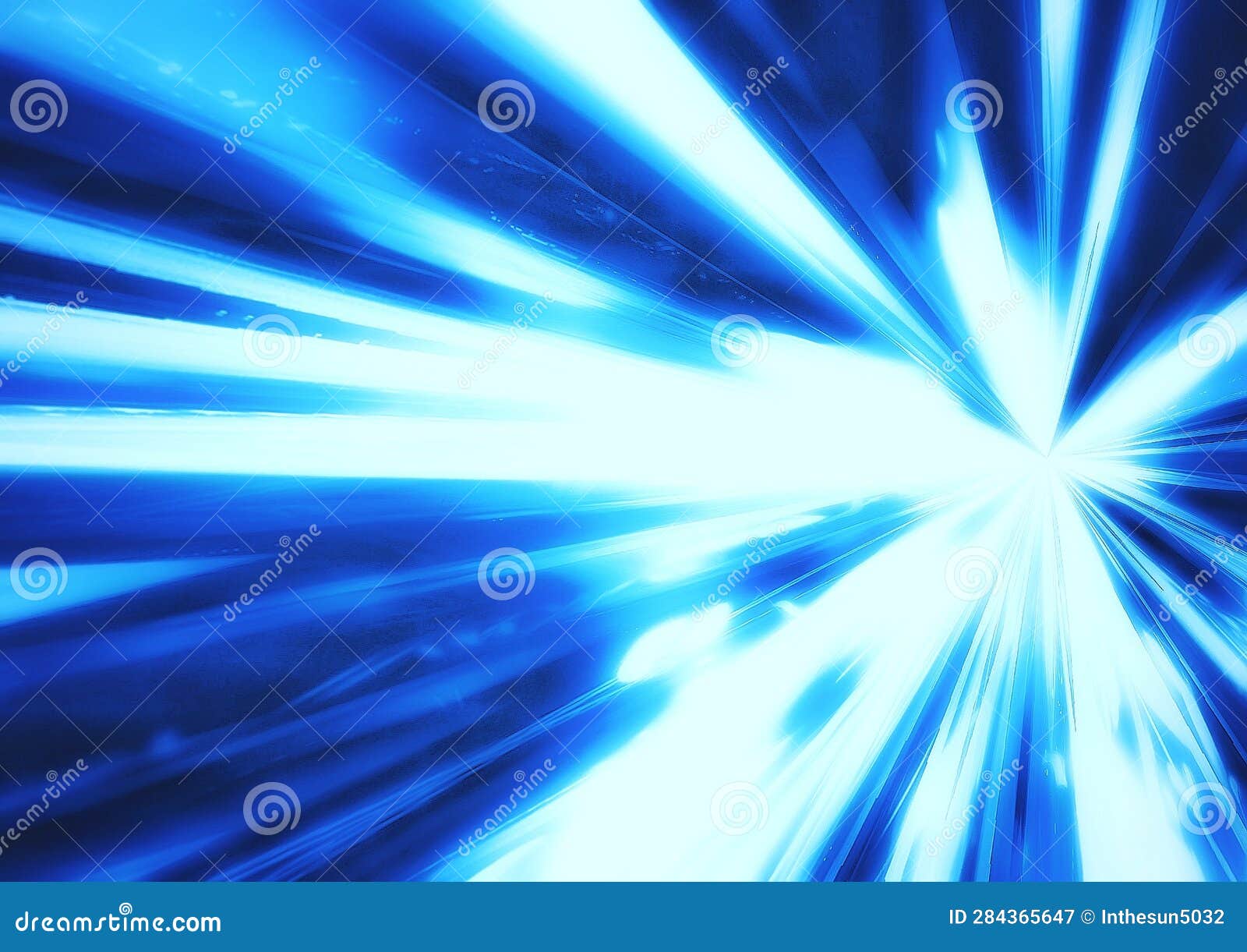 Abstract Blue Rays Background Shining in Outer Space Stock Illustration ...