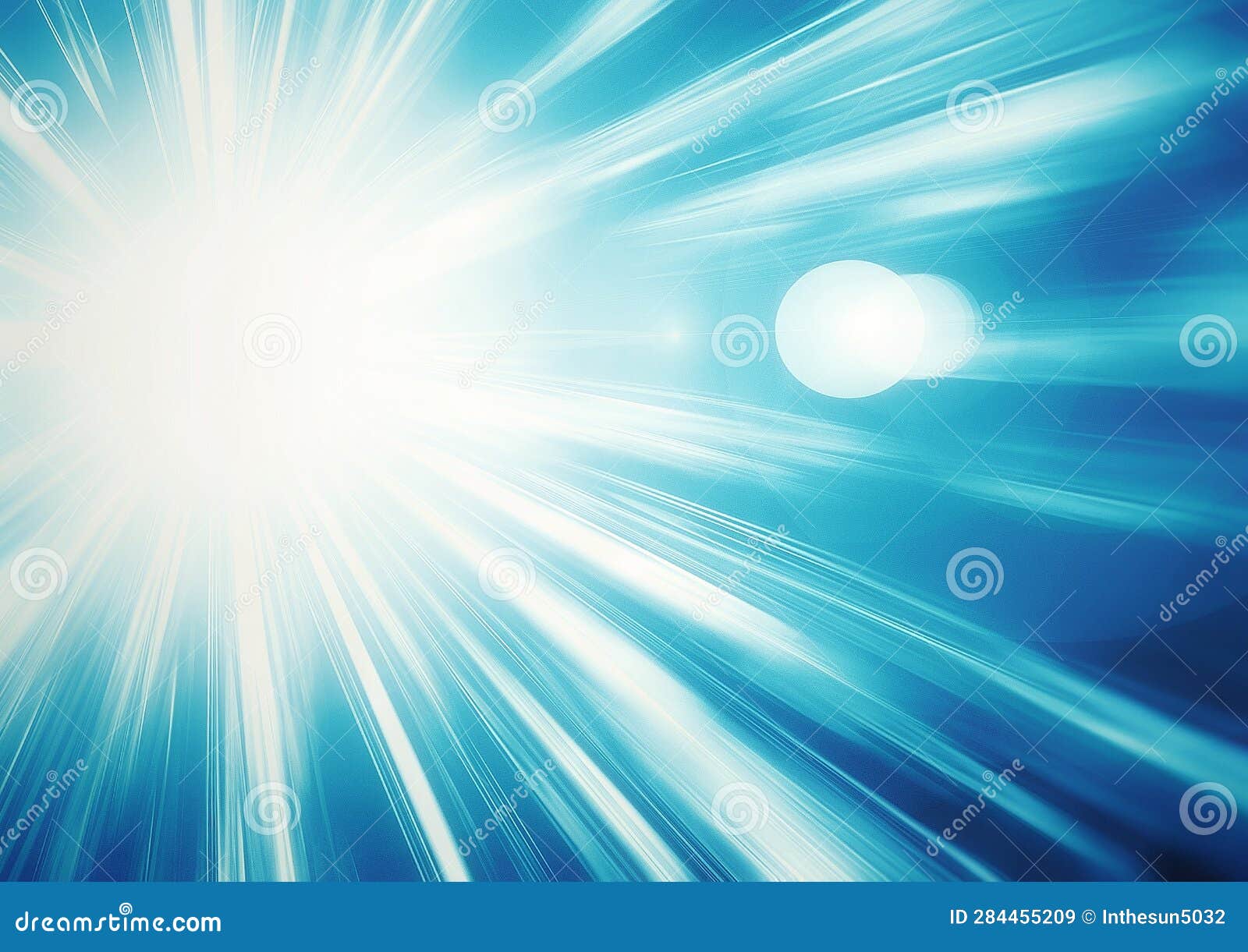Abstract Blue Rays Background Shining in Outer Space Stock Illustration ...