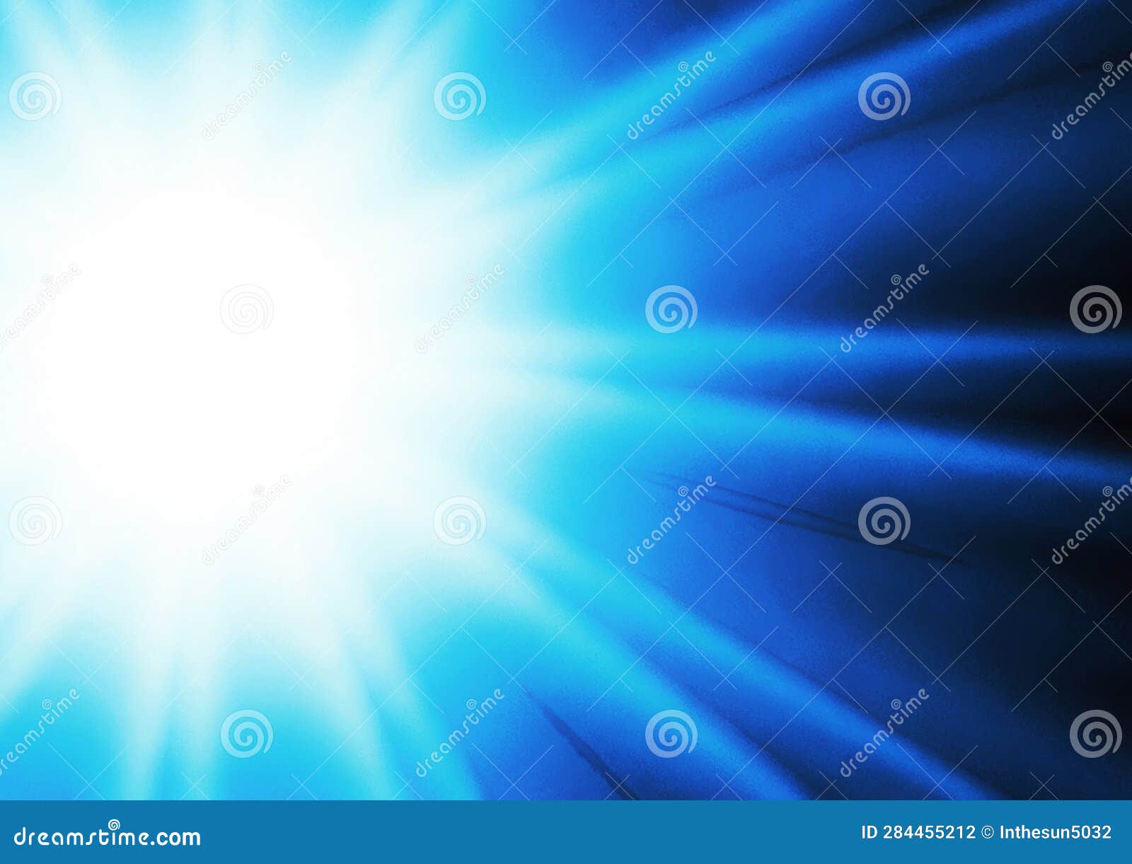 Abstract Blue Rays Background Shining in Outer Space Stock Illustration ...