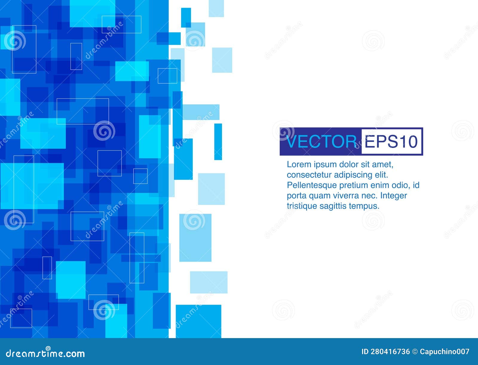 Abstract Blue Rectangle Background Stock Vector - Illustration of ...