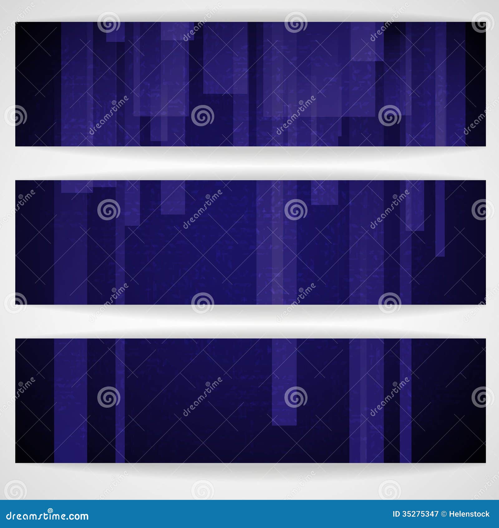 Abstract Blue Rectangle Shapes Banner. Stock Vector - Illustration of ...