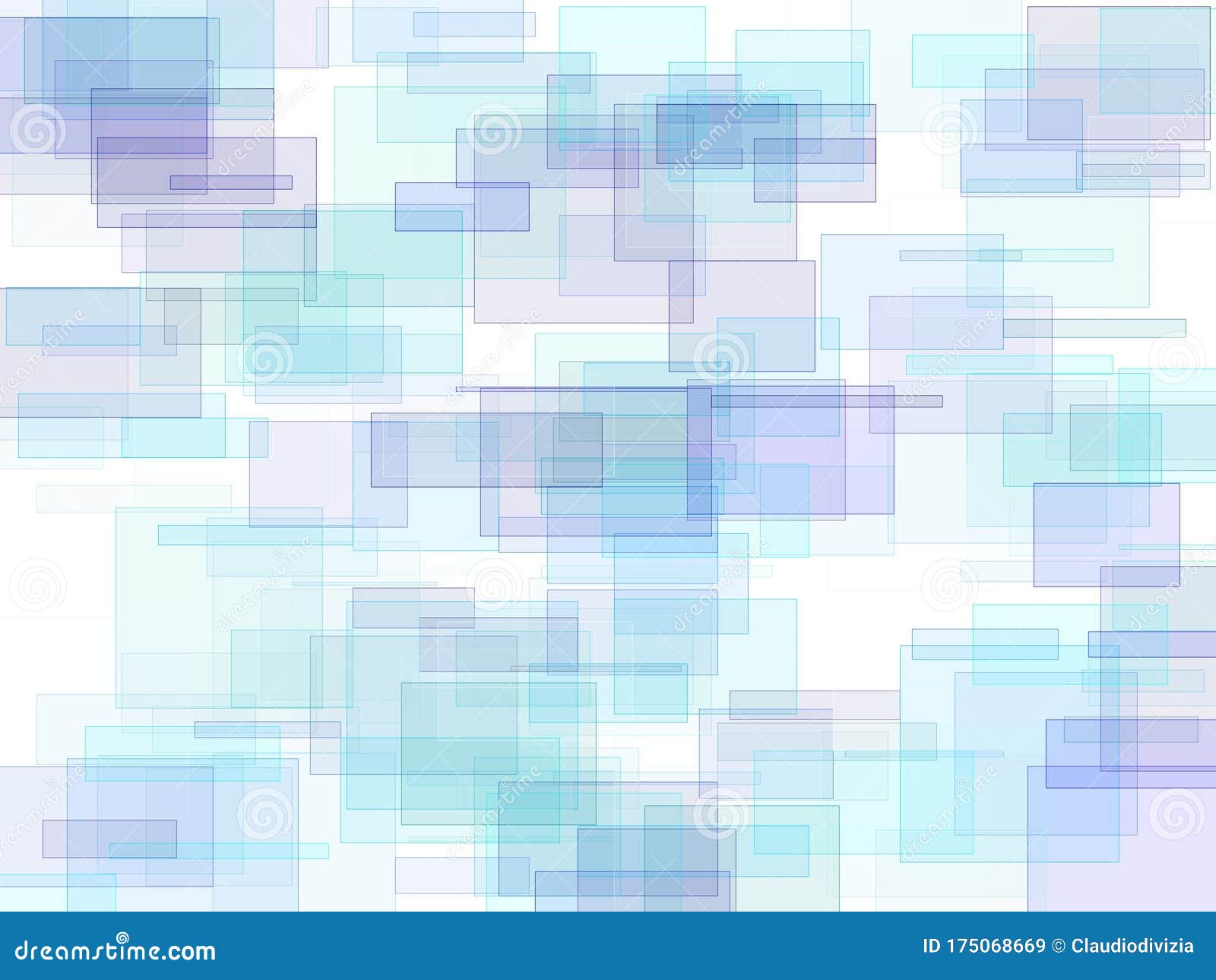 Abstract Blue Rectangles Illustration Background Stock Illustration ...