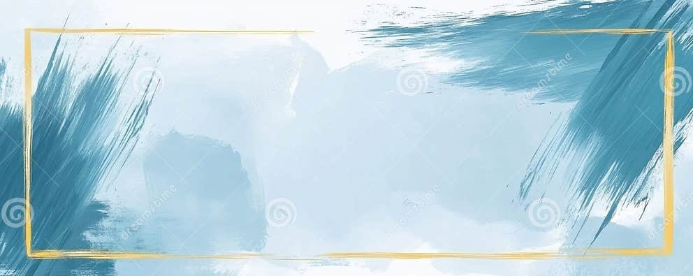 Abstract Blue Rectangular Frame with Yellow Edges on a Textured ...