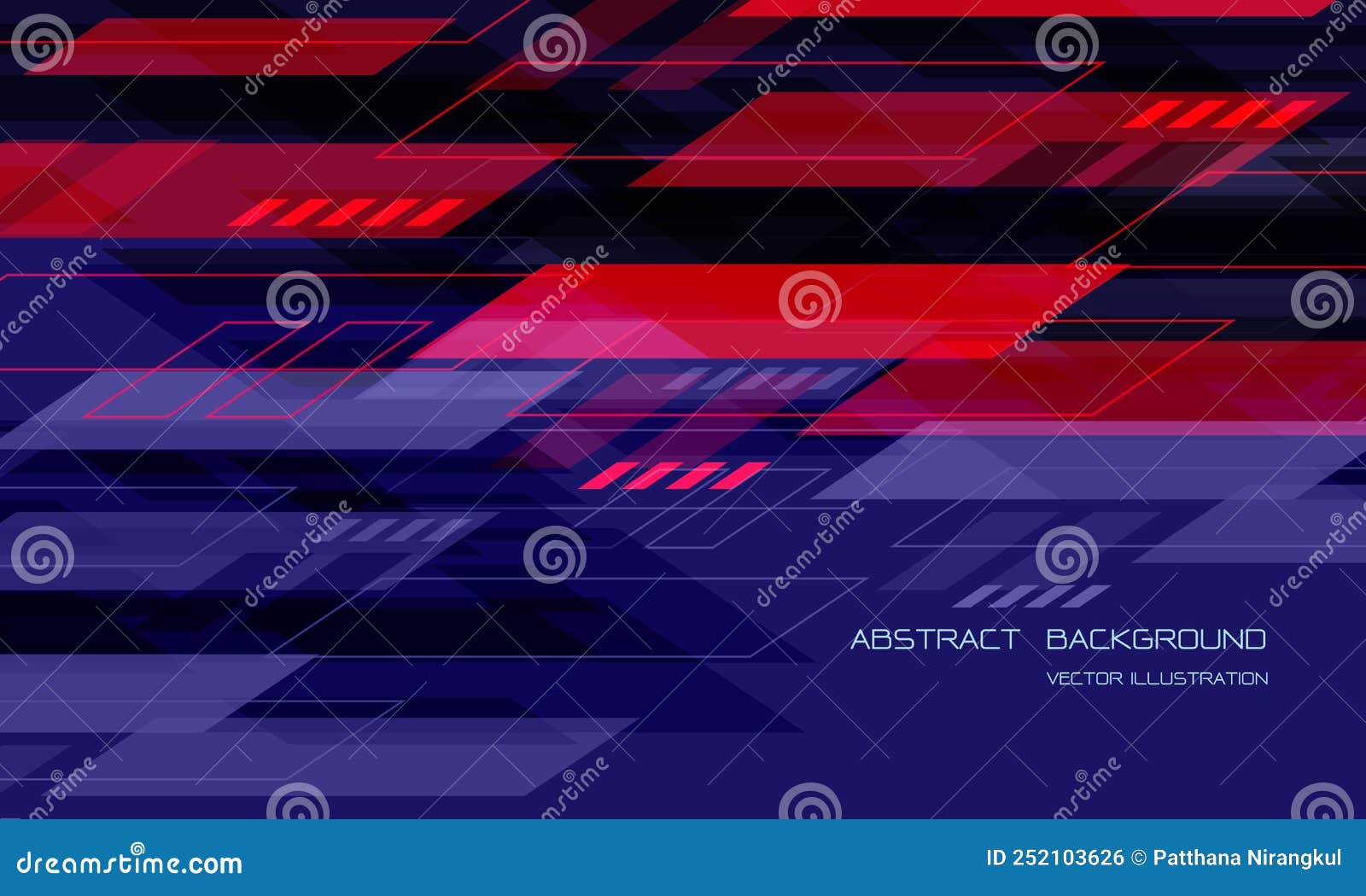 Abstract Blue Red Cyber Geometric Overlap with Blank Space for Text ...
