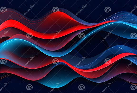 Abstract Blue and Red Dynamic Wavy Line Dotted Texture Stock ...