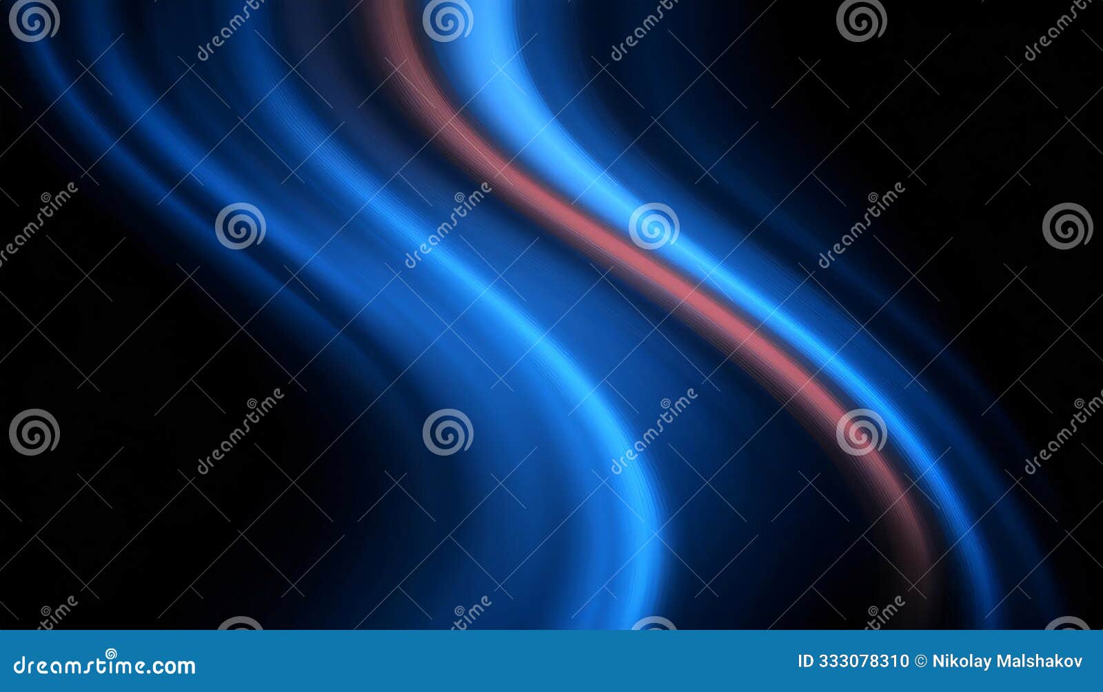 Abstract Blue and Red Light Effect on Black Background, Design Element ...