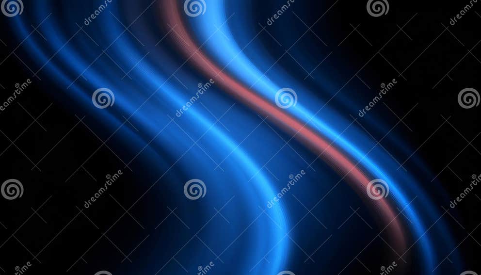Abstract Blue and Red Light Effect on Black Background, Design Element ...
