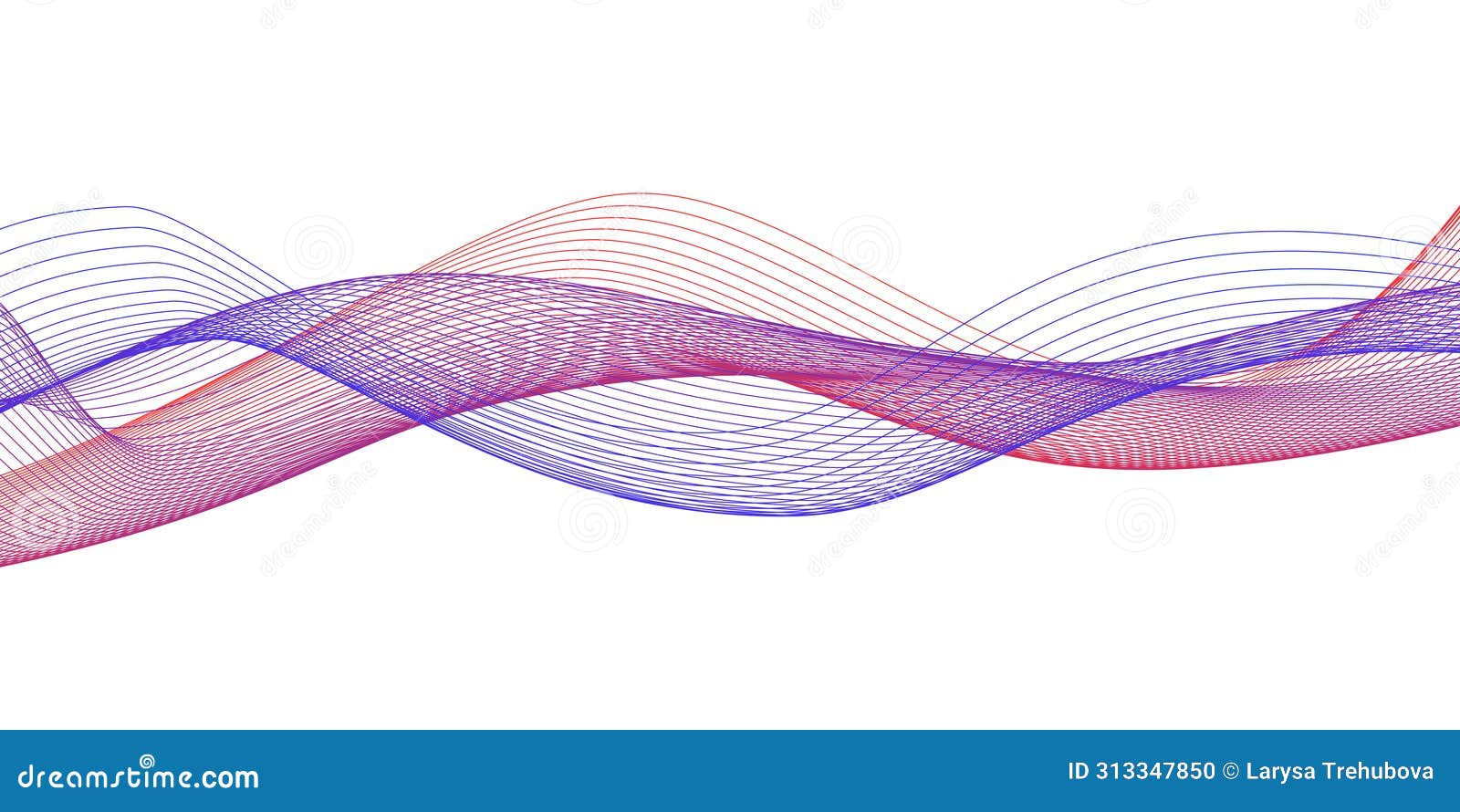 Abstract Blue and Red Lines on White Background. Vector Illustration ...