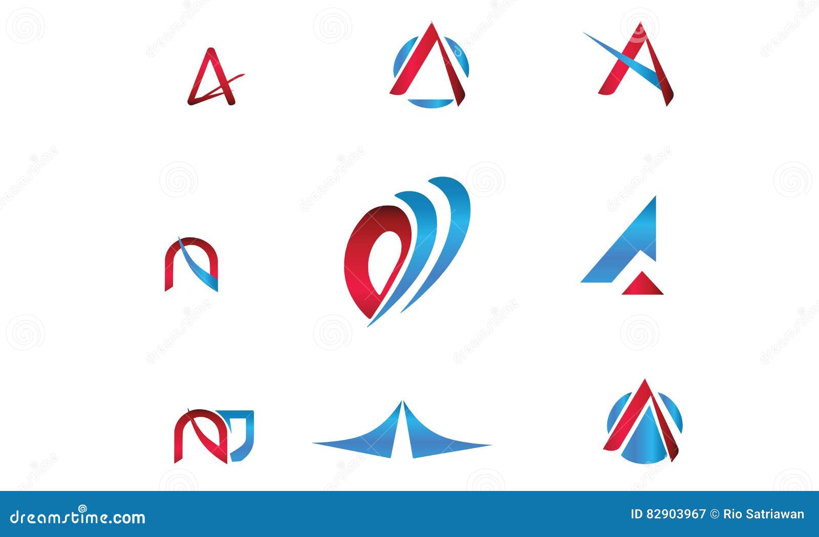 Abstract Blue Red Logo Icon Stock Vector - Illustration of blue ...