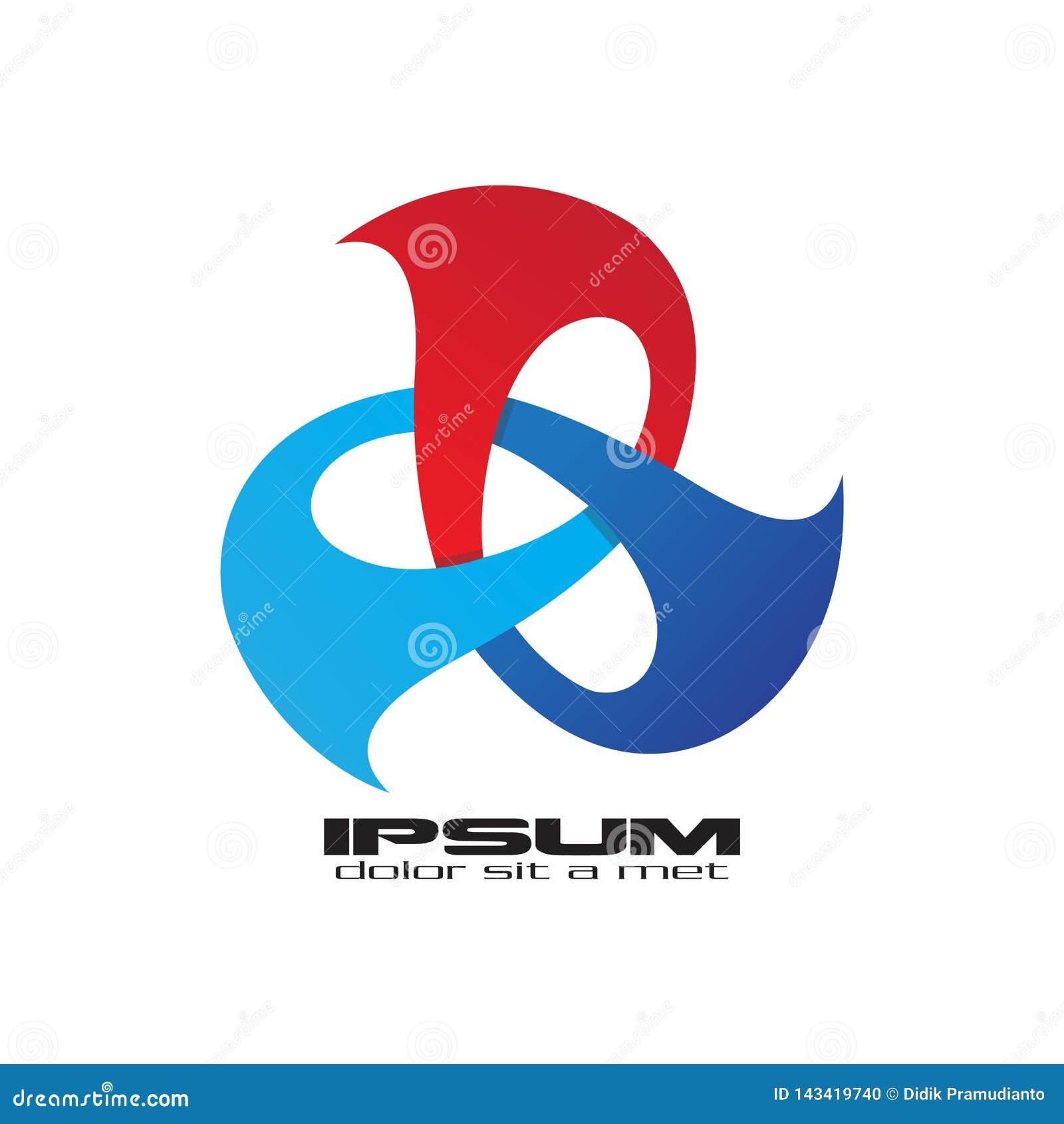 Abstract blue and red logo stock vector. Illustration of material ...