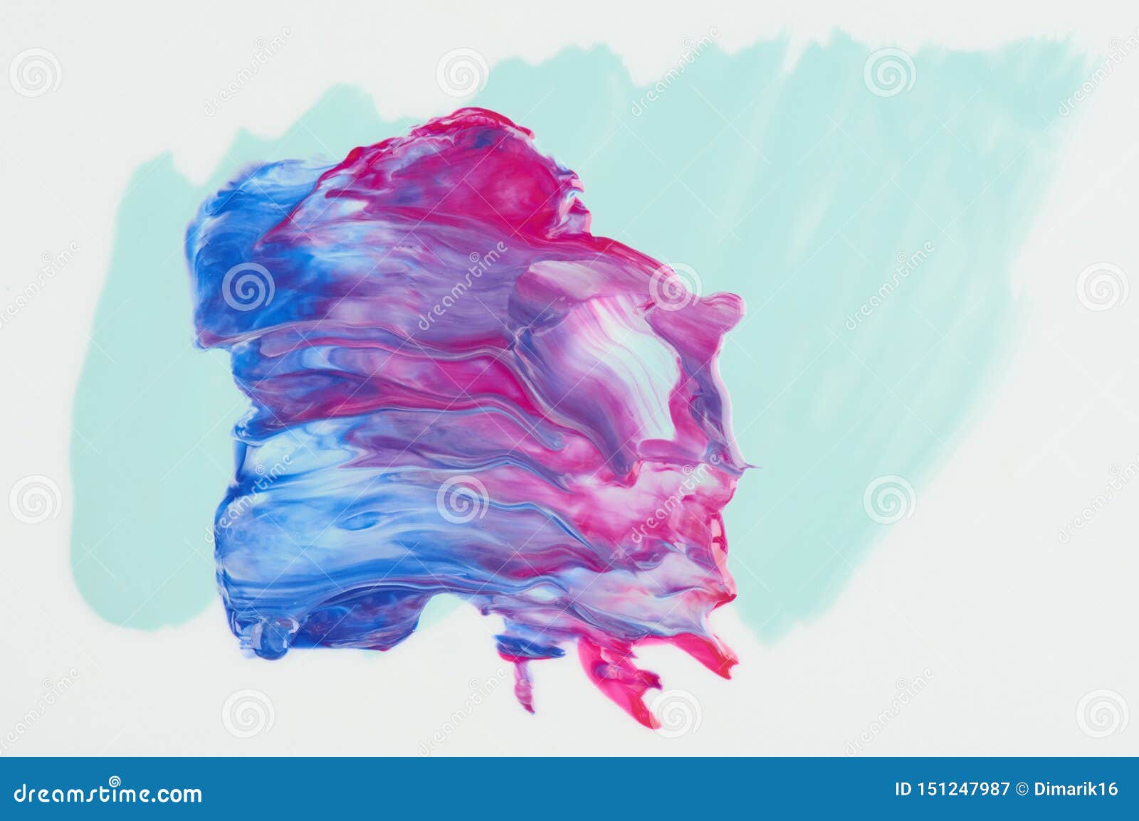 Abstract Blue and Red Paint Stock Image - Image of liquid, abstract ...