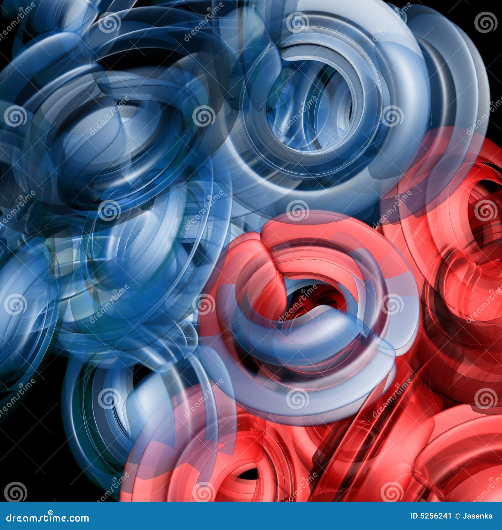 Abstract Blue and Red Shapes Stock Illustration - Illustration of ...