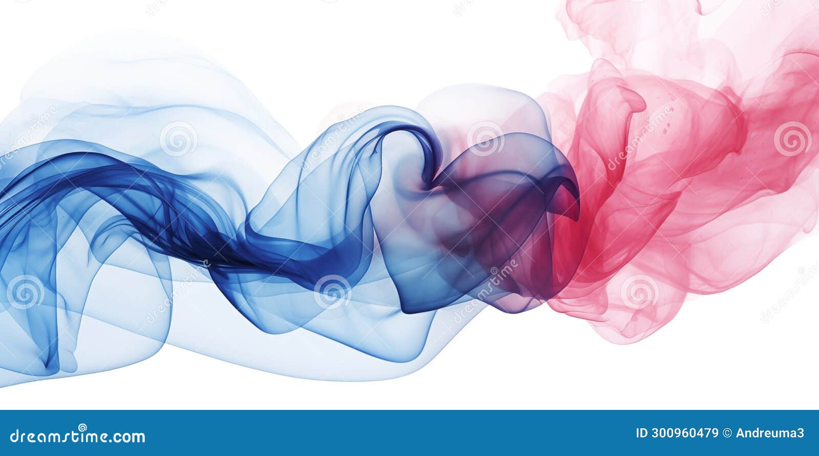 Abstract Blue and Red Smoke on a White Background Stock Illustration ...