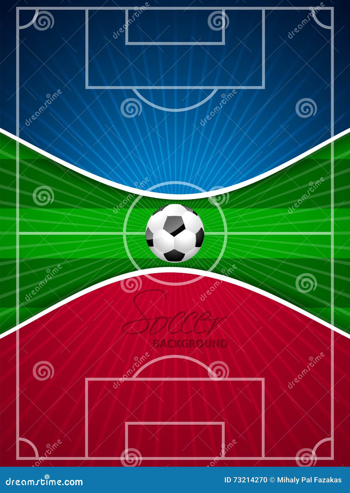 Abstract Blue Red Soccer Brochure Stock Illustration - Illustration of ...