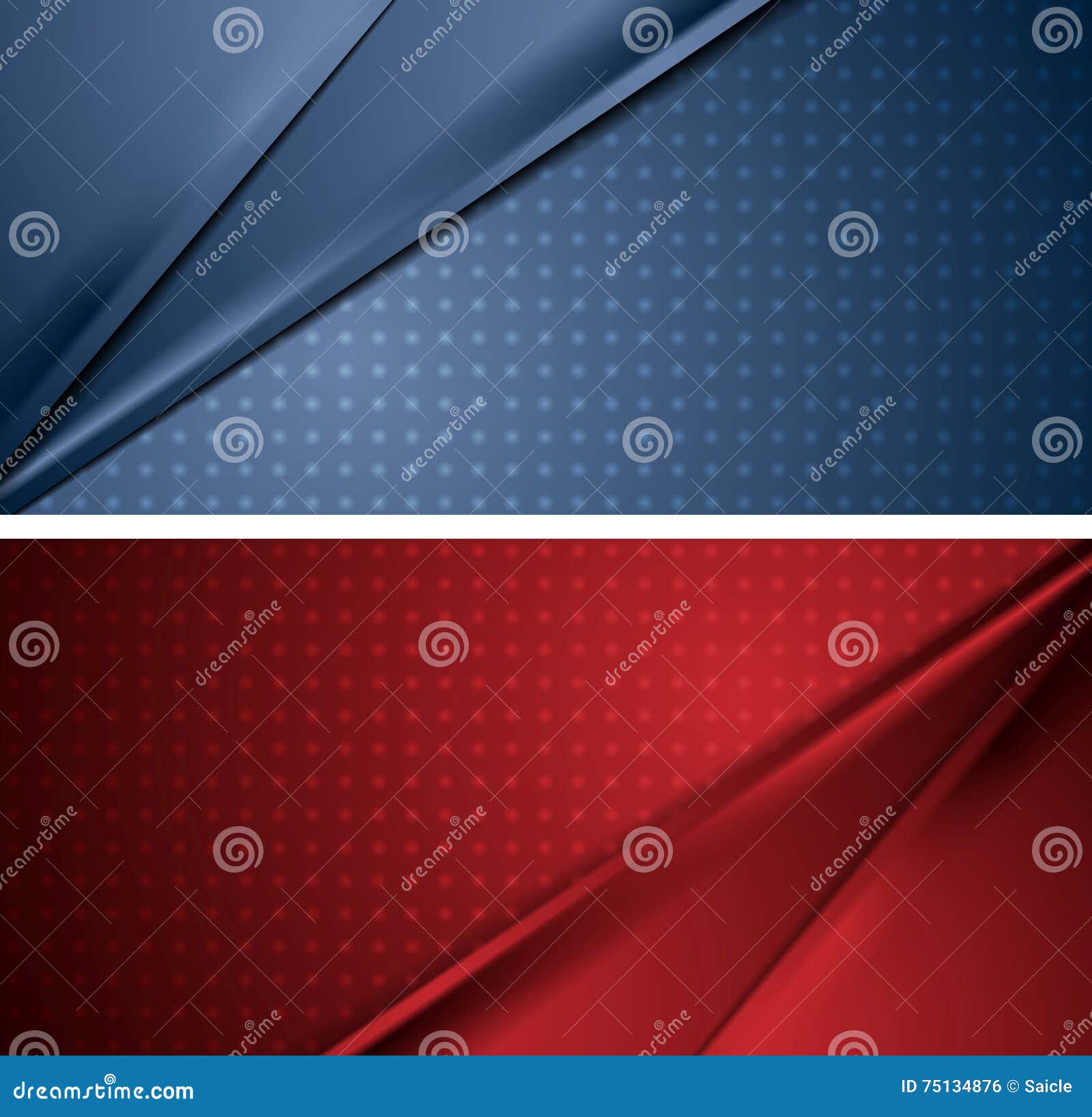 Abstract Blue and Red Soft Lines Banners Stock Vector - Illustration of ...