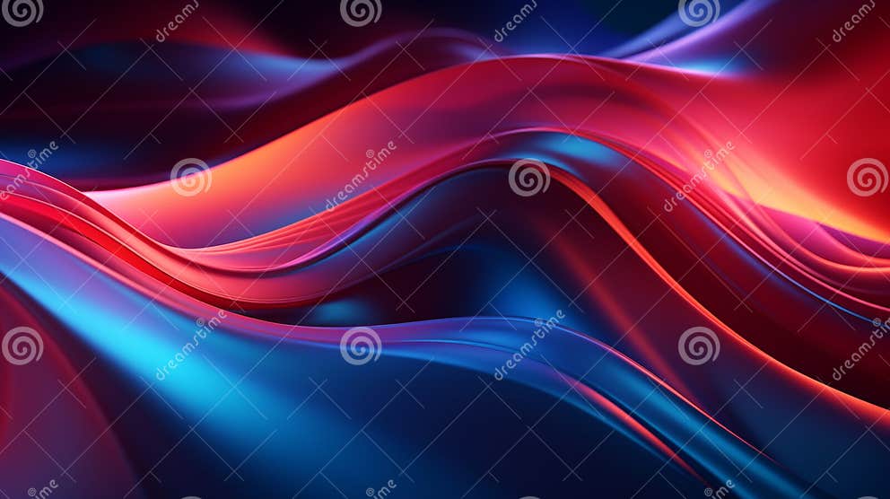 Abstract Blue and Red Wave Background. Background Concept Stock Photo ...