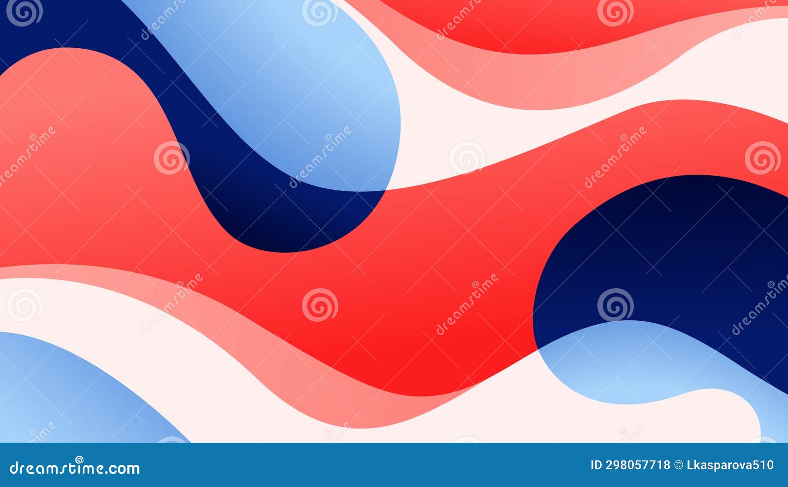 Abstract Blue and Red Wave Background Stock Vector - Illustration of ...