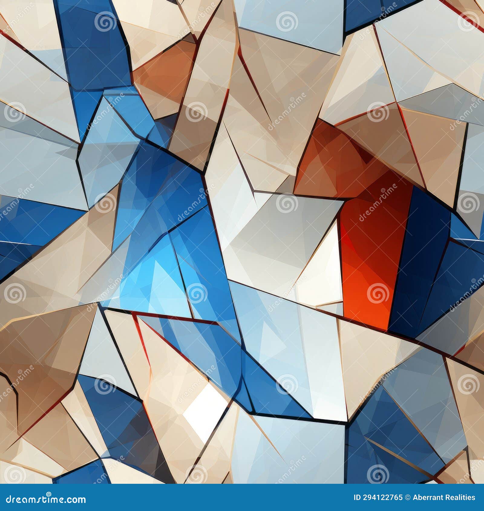 Abstract Blue Red and White Geometric Background Stock Illustration ...