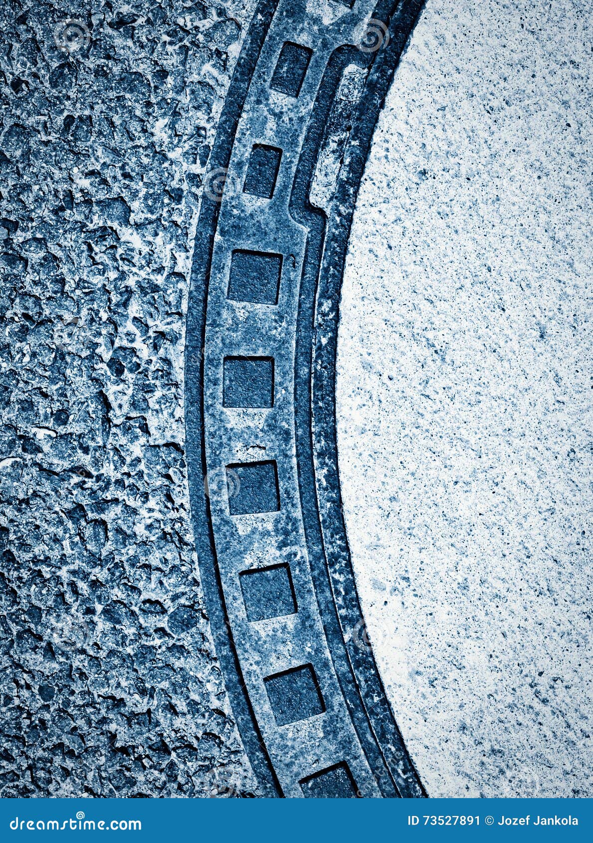 Abstract Blue Retro Pattern Iron Hatch Stock Image - Image of color ...