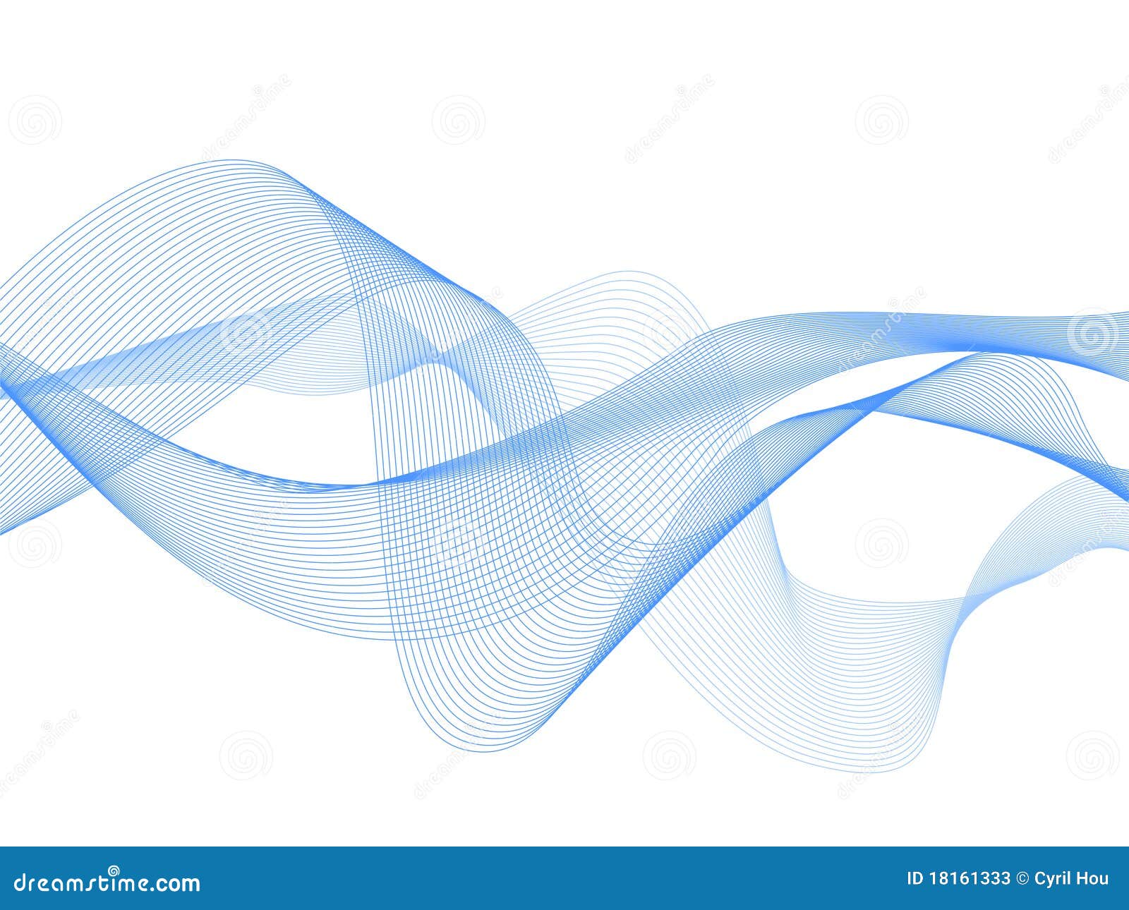 Abstract blue ribbons stock vector. Illustration of card - 18161333