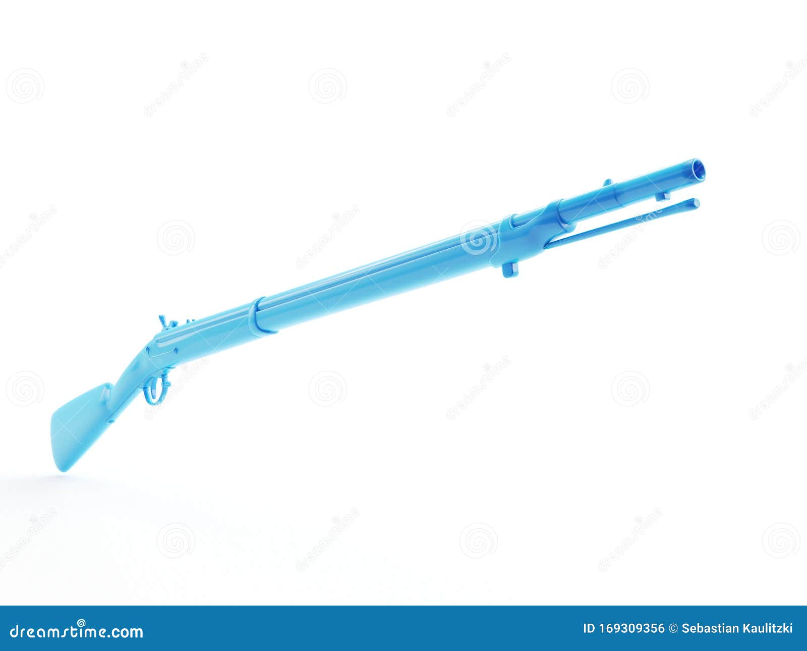 An abstract blue rifle stock illustration. Illustration of rifle ...