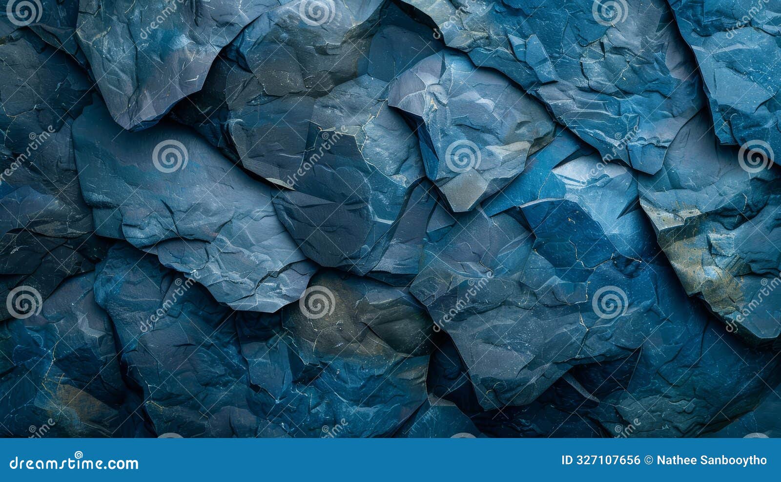 Abstract Blue Rock Texture. a Close-up of a Rough, Textured Stone ...